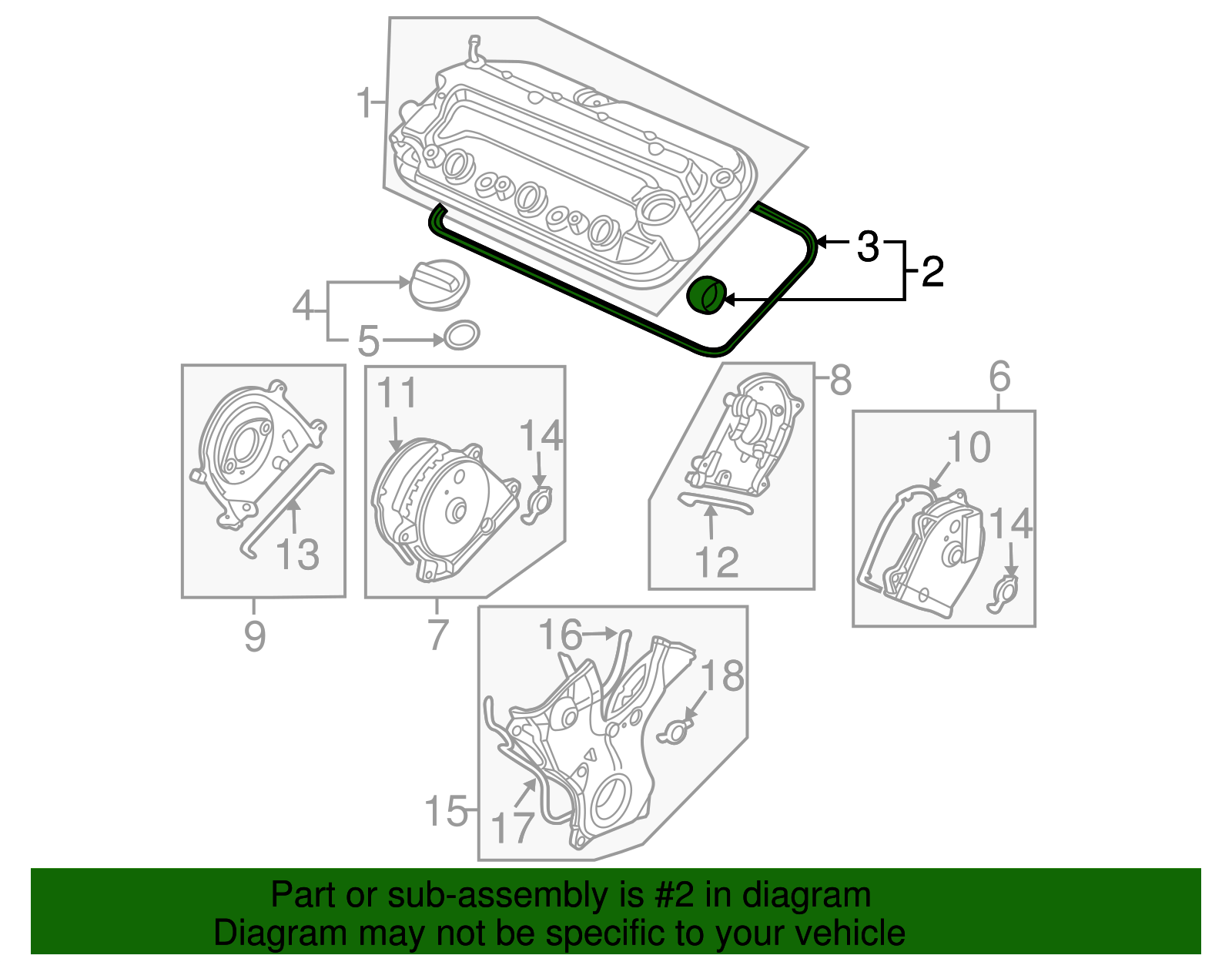 2009-2015 Acura Valve Cover Gasket Set 12050-R70-A00 | OEMAcuraPart