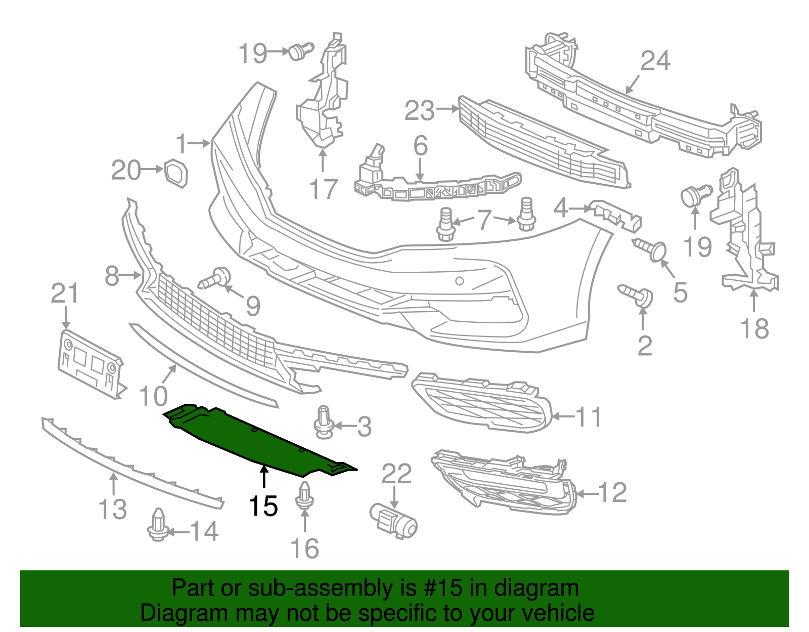 71107-T3L-A50 - Radiator Support Splash Shield 2016-2017 Honda Accord ...