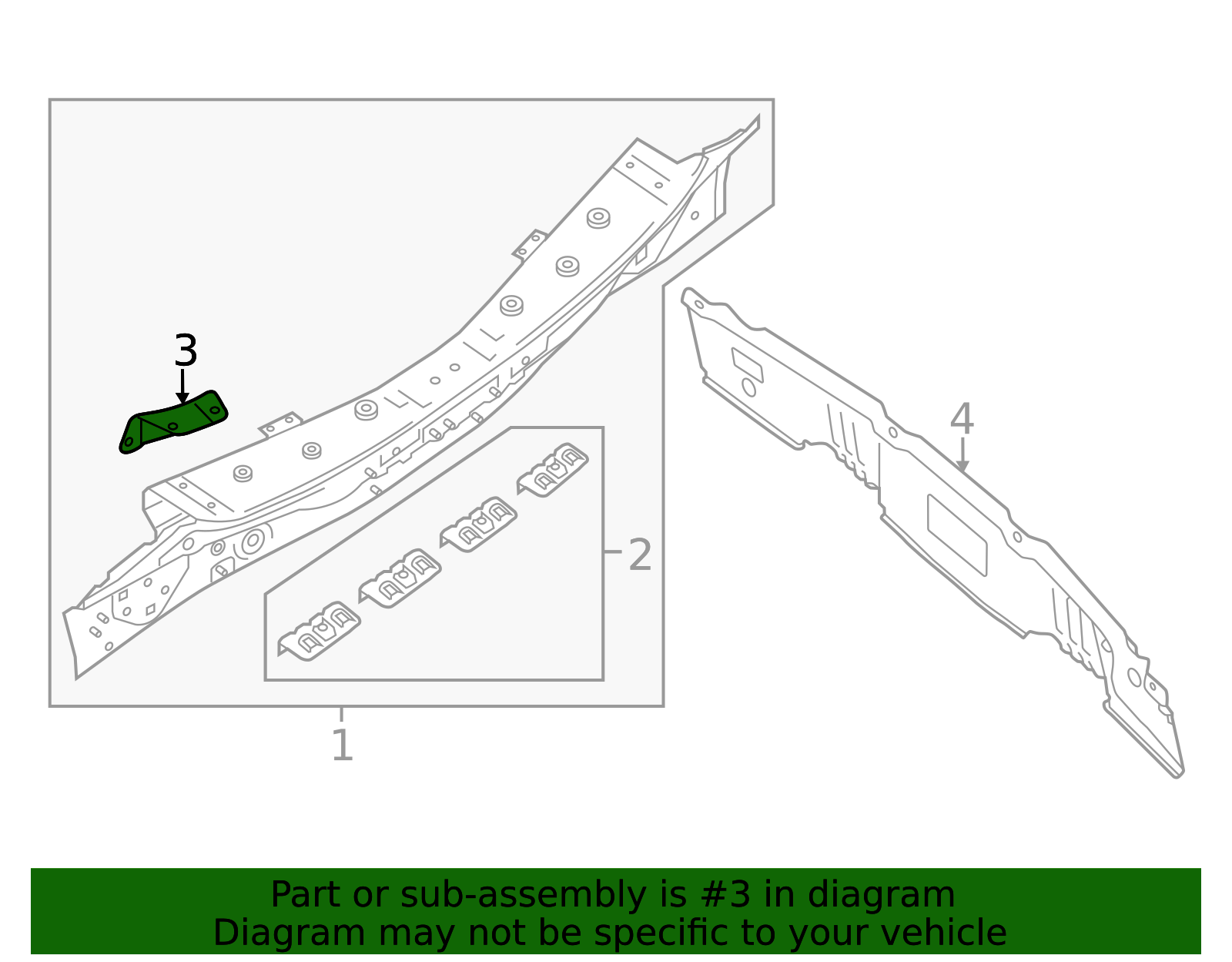 2014-2020 Nissan Rogue Rear Body Panel Support Bracket 79132-4CL0A ...