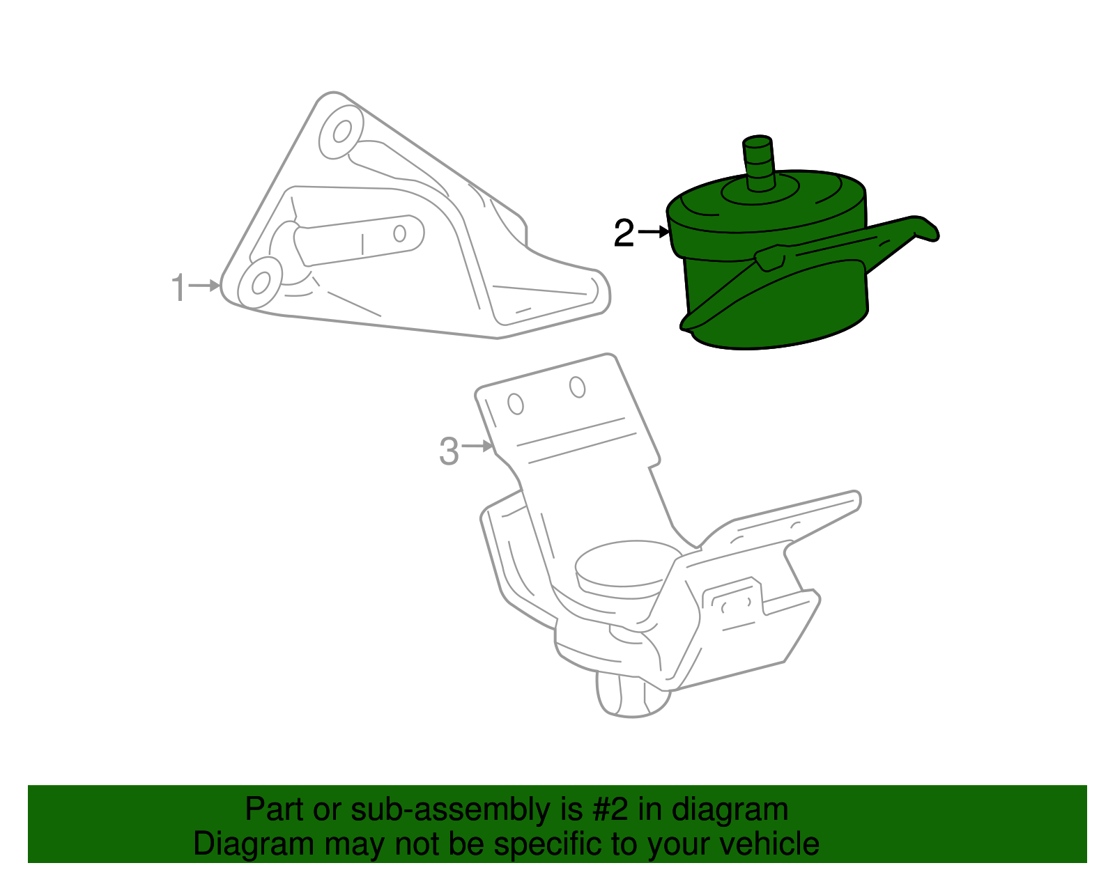 2005-2015 Toyota Tacoma Engine Mount (Front) 12361-31121 | Toyota Parts ...
