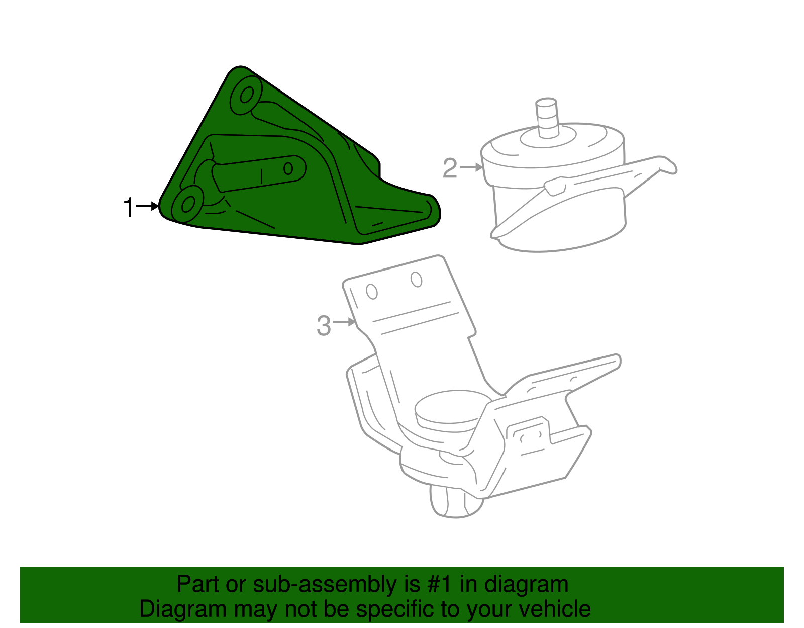 2006-2015 Toyota Tacoma Engine Mount Bracket (Right, Front) 12311-AD010 ...