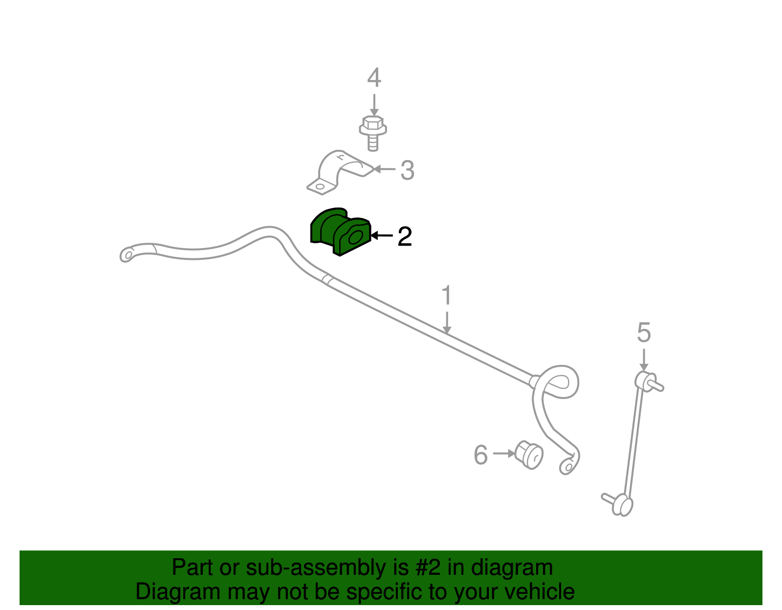 4056A078 - Stabilizer Bar Bushing 2008-2017 Mitsubishi Lancer ...
