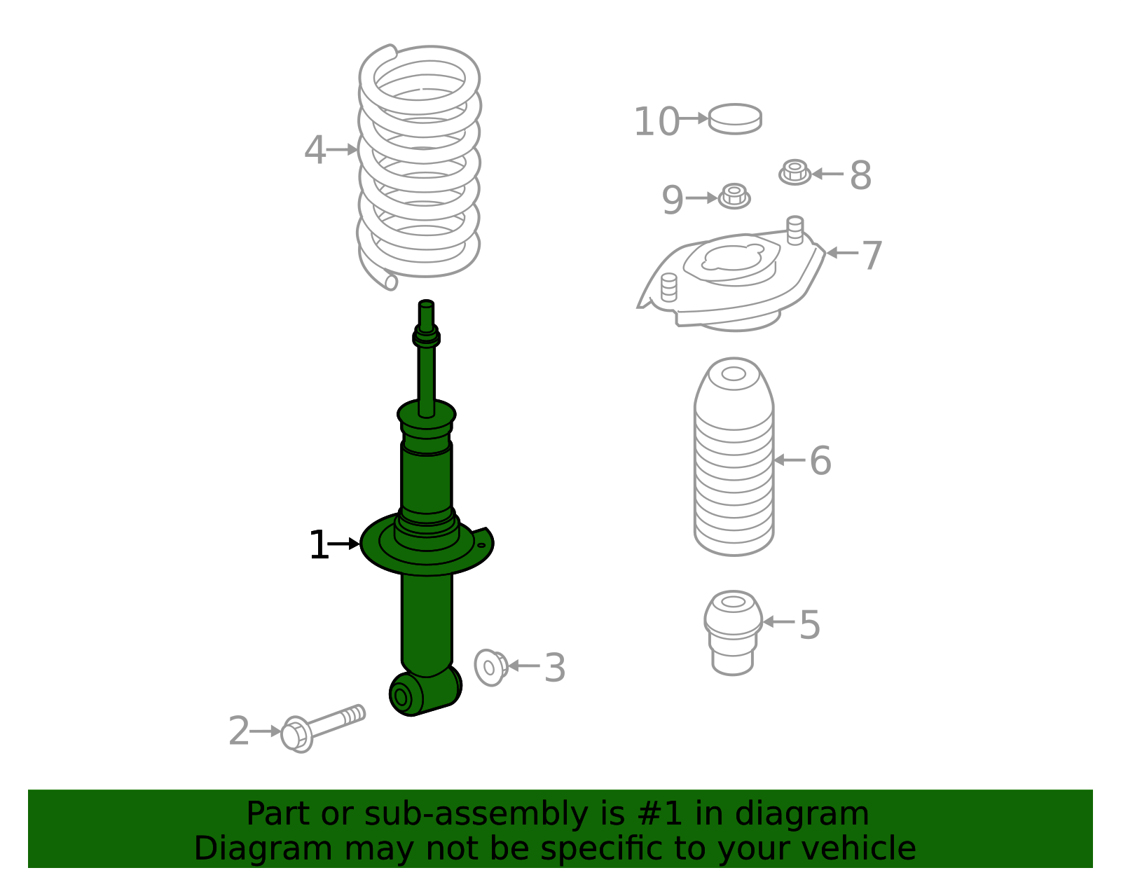 2020-2025 Subaru Legacy Strut 20365AN00A | Subaru Online Parts