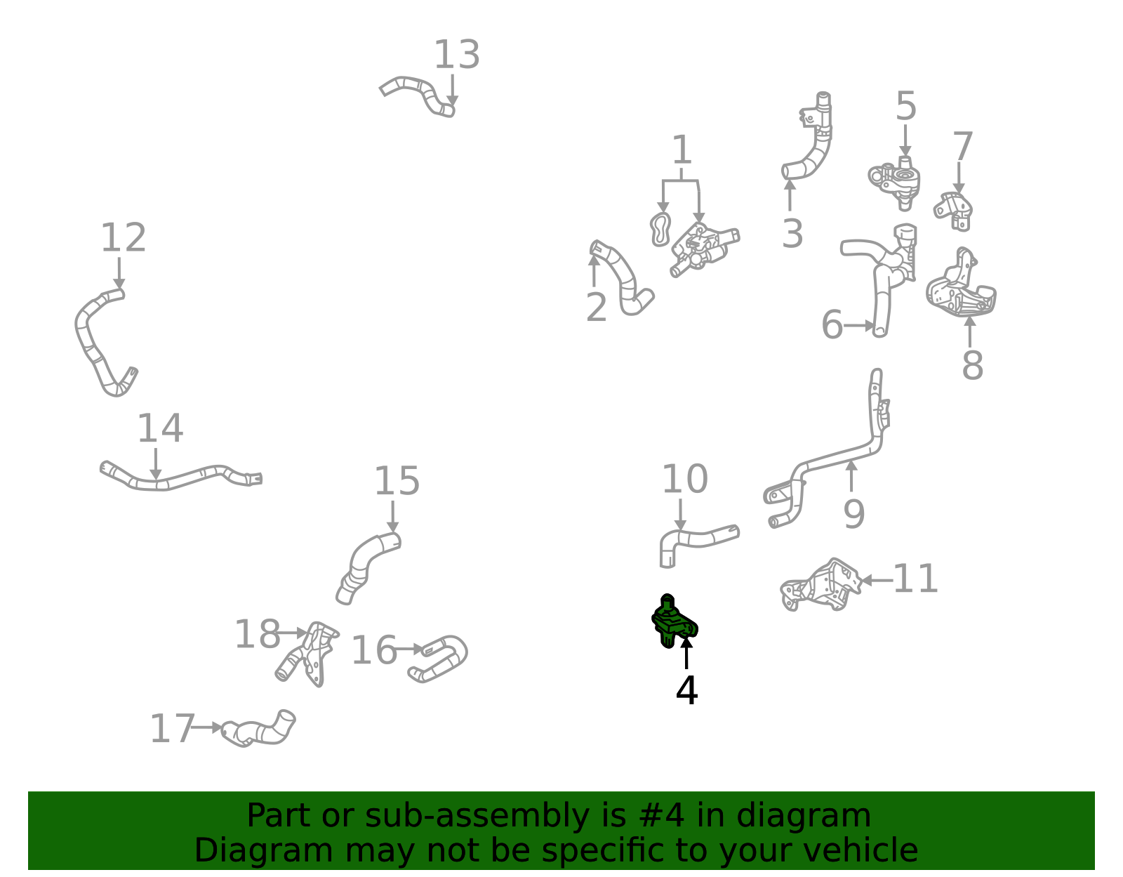 16671f2020 - Lexus Water Valve 2019-2025 Lexus | Performance Auto Parts