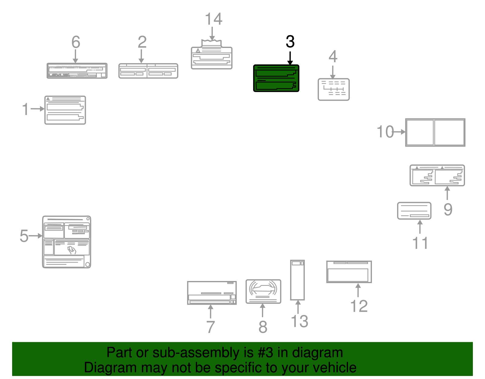 87529-0E010 - Info Label 1999-2015 Lexus | Longo Lexus Parts