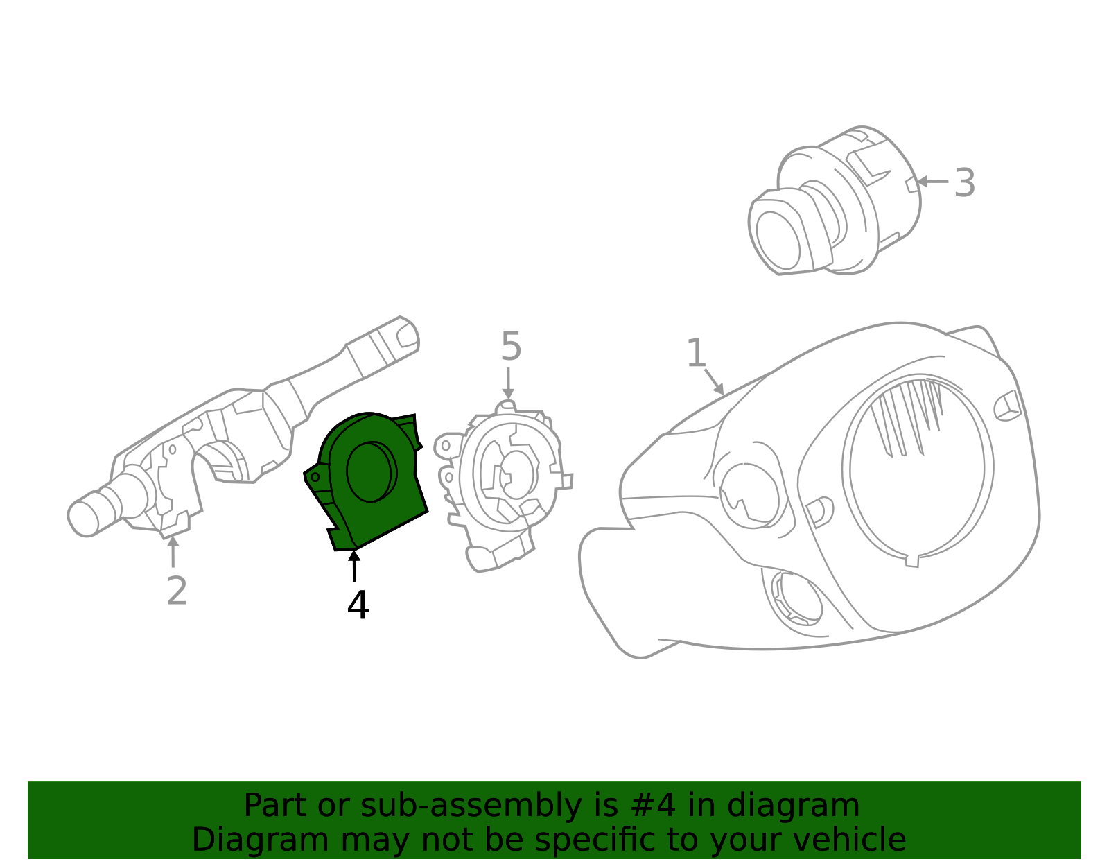 47945-5BC1A - Steering Wheel Position Sensor 2018-2024 Nissan Armada ...