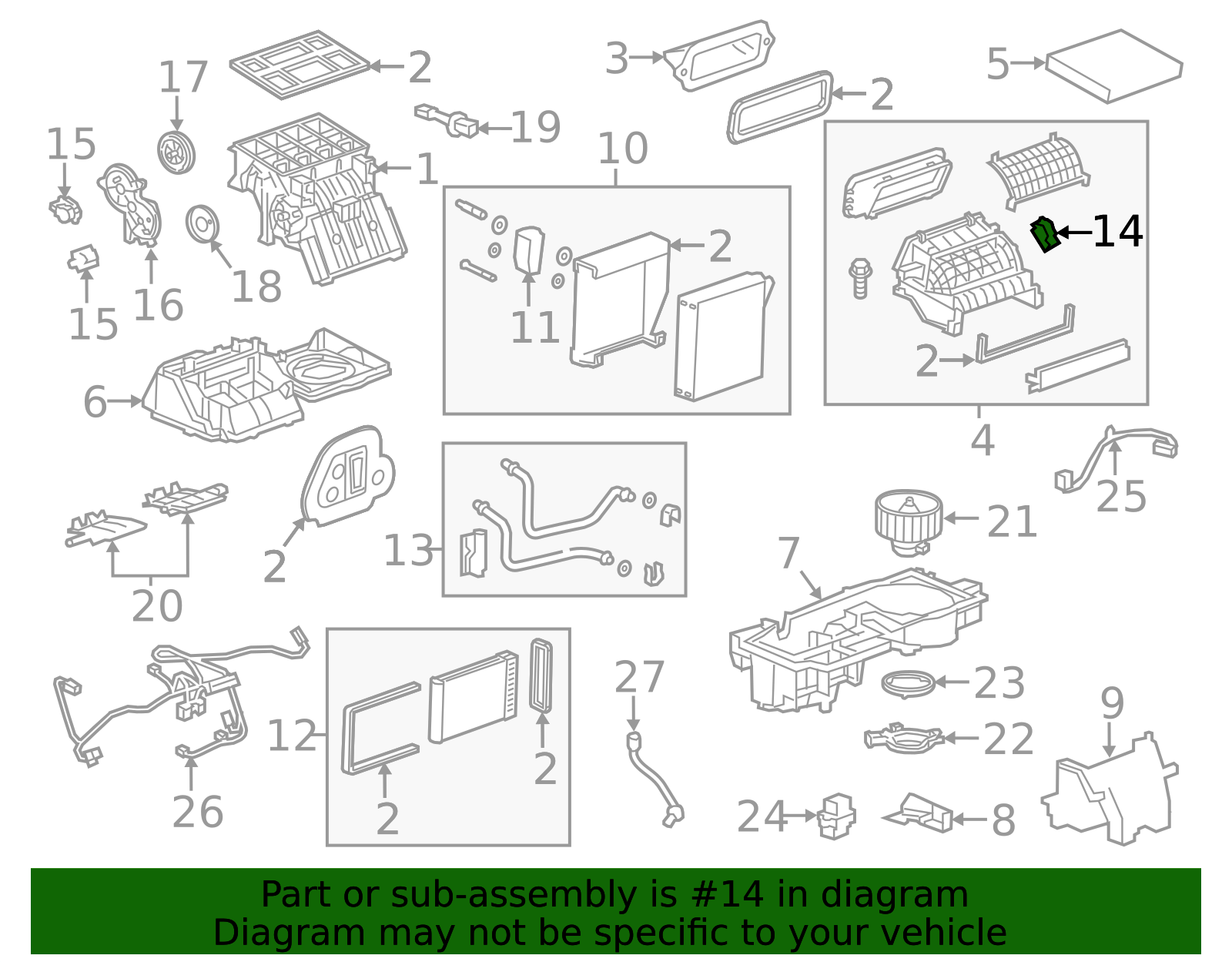 2013-2022 Buick Encore HVAC Mode Control Actuator 95920167 ...