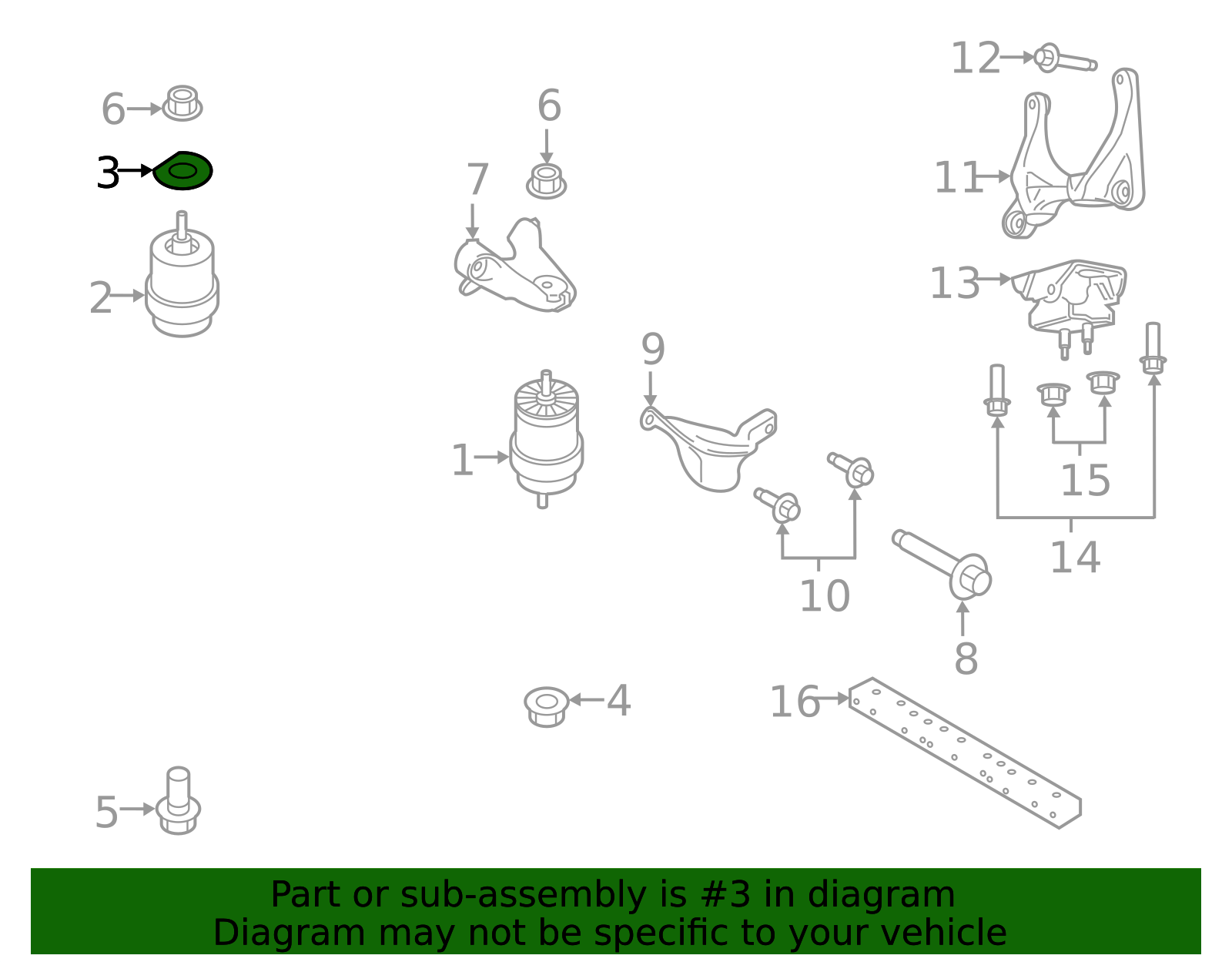 JB3Z-6A065-A - 2019-2023 Ford Ranger - Motor Mount | Dealer Auto Parts