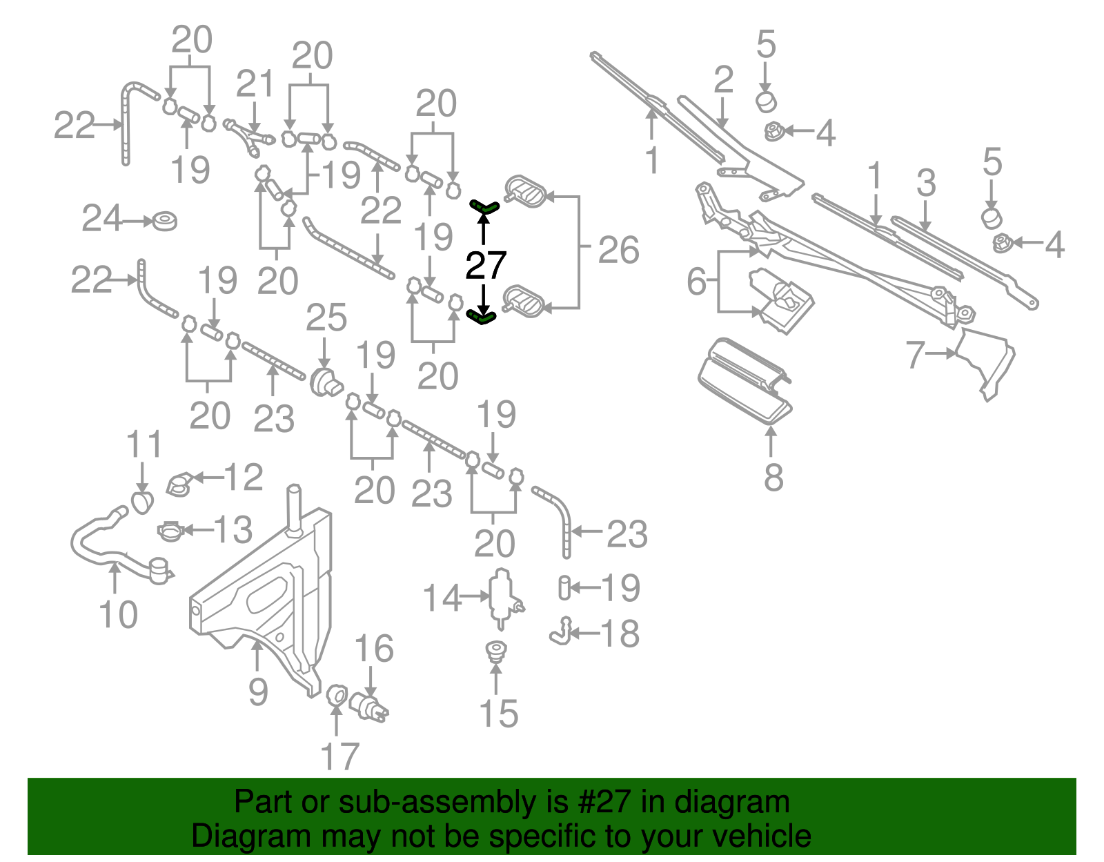 1J0-955-665-C - Washer Nozzle Elbow 2002-2015 Audi | Audi OEM Parts