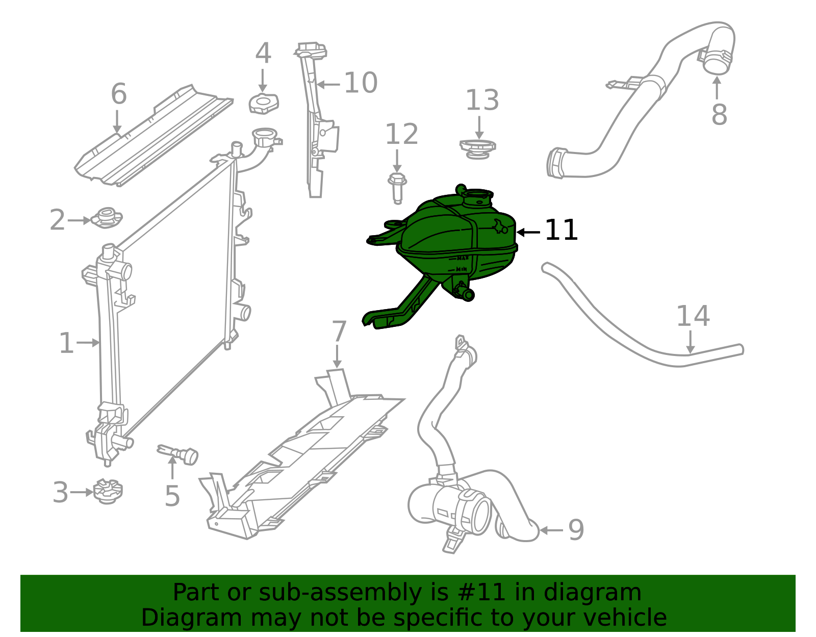 Expansion Tank 55037999AJ | Mopar Parts Canada
