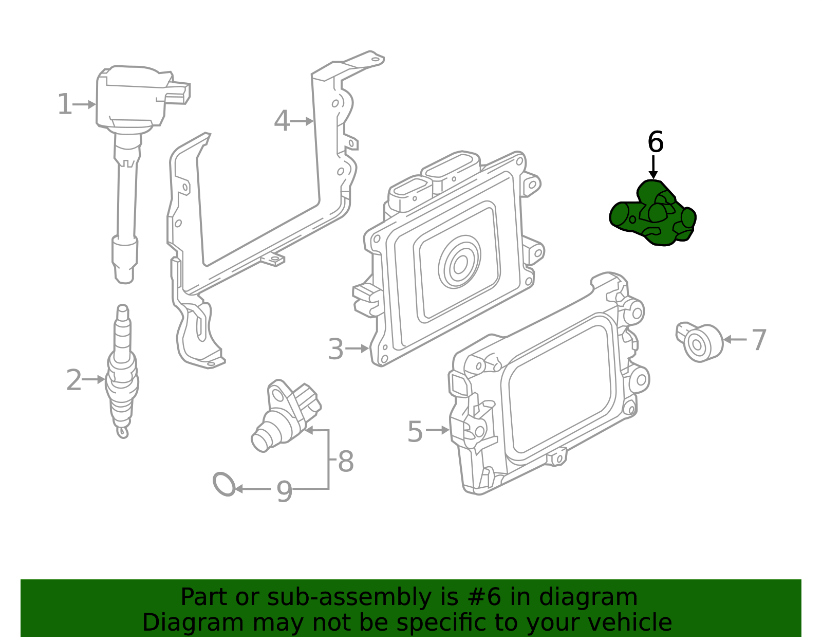 37500-5BA-A01 - Crankshaft Position Sensor 2016-2025 Honda | Honda ...