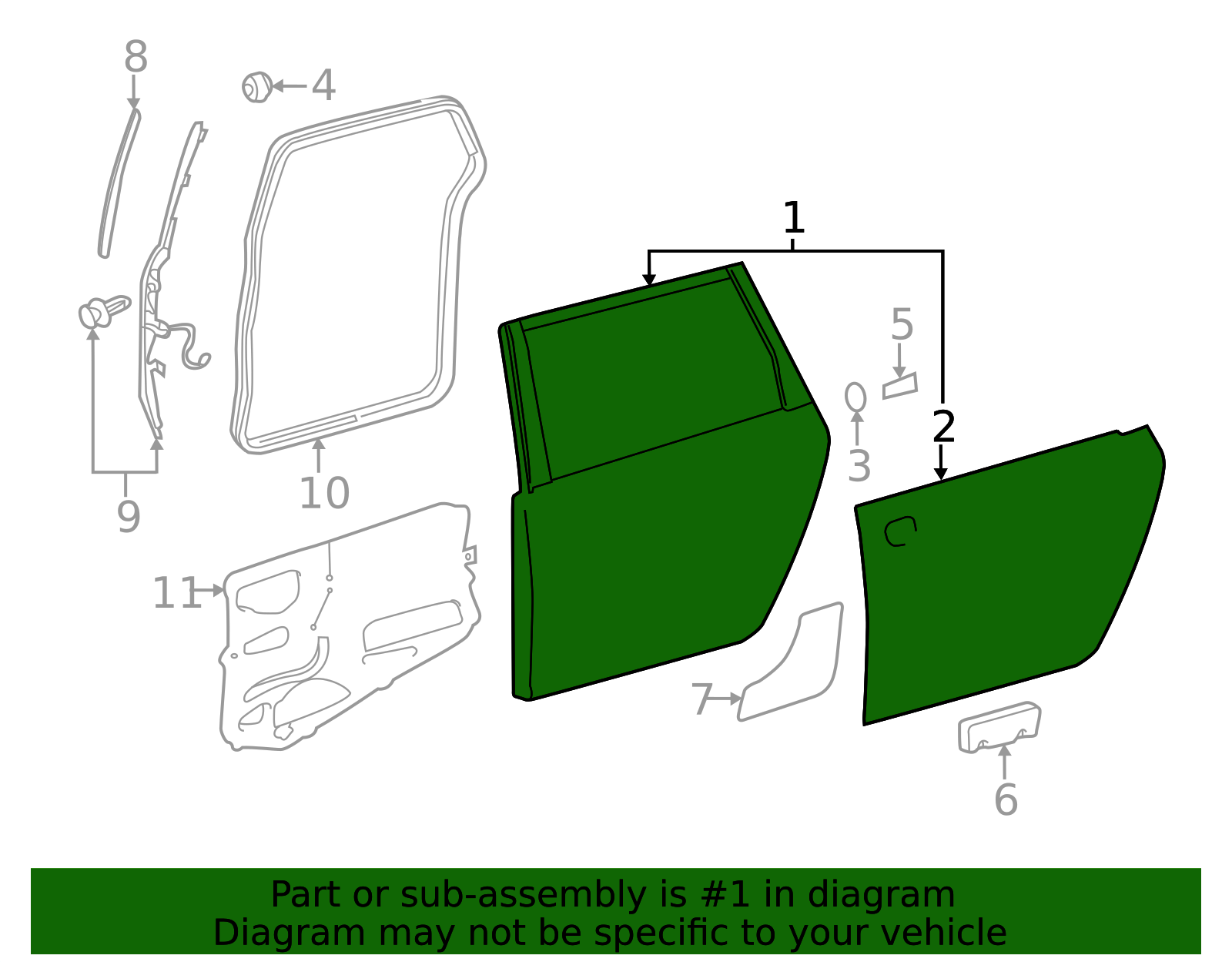 67003-08131 - Door Shell - OEM Genuine Toyota Parts