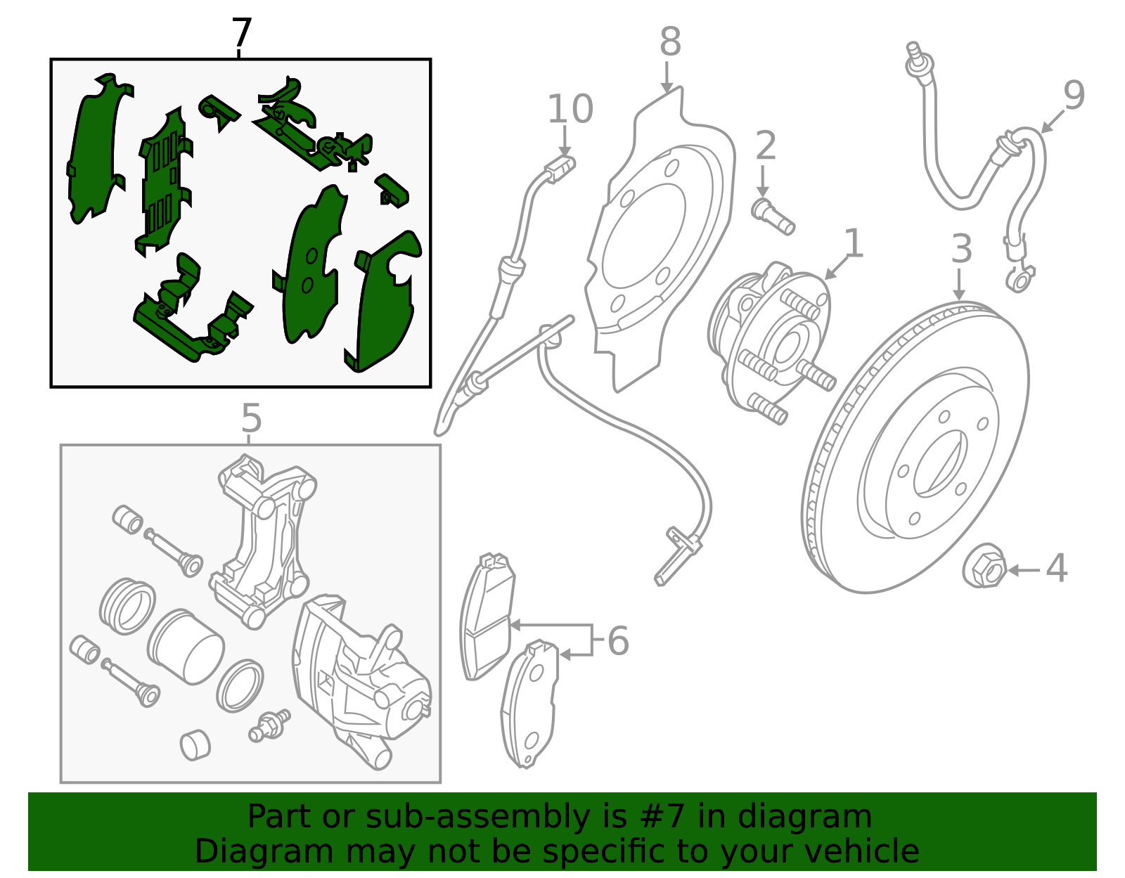 d1080ja00a - Nissan Disc Brake Anti-Rattle Clip Set Performance Auto Parts