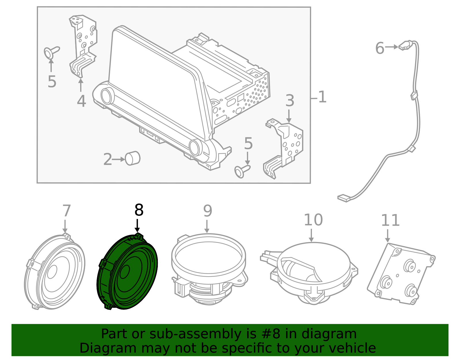 96340-M6200 - Rear Dr Speaker 2019-2025 Kia | Kia.Parts Store