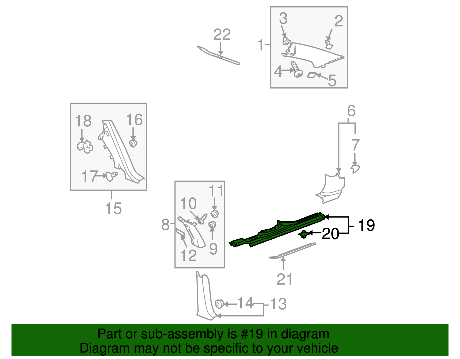 15226631 - Lower Center Pillar Trim | Partners Chevy
