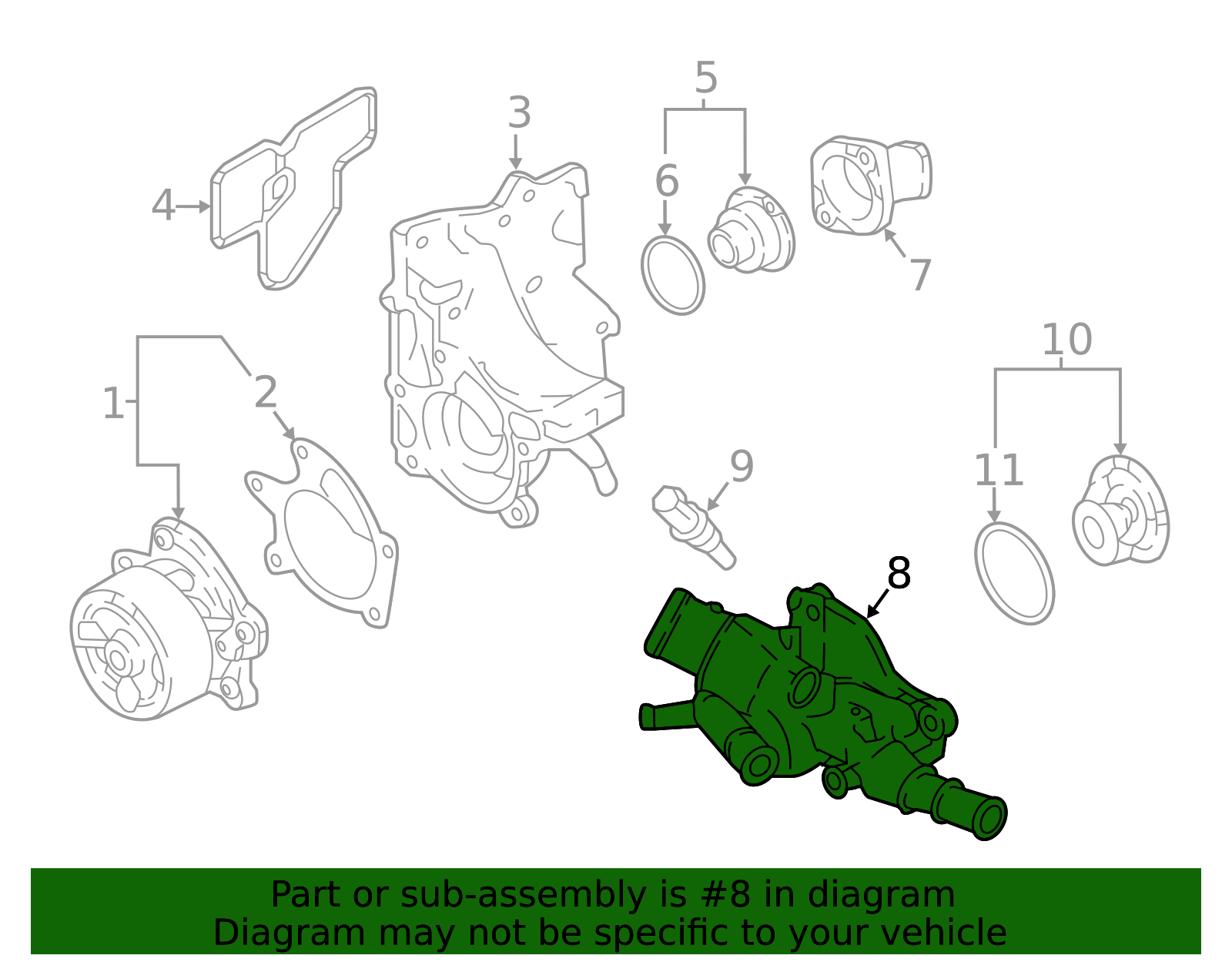 2017-2023 Nissan Water Outlet 11060-4BB1A | Nissan OEM Parts Outlet