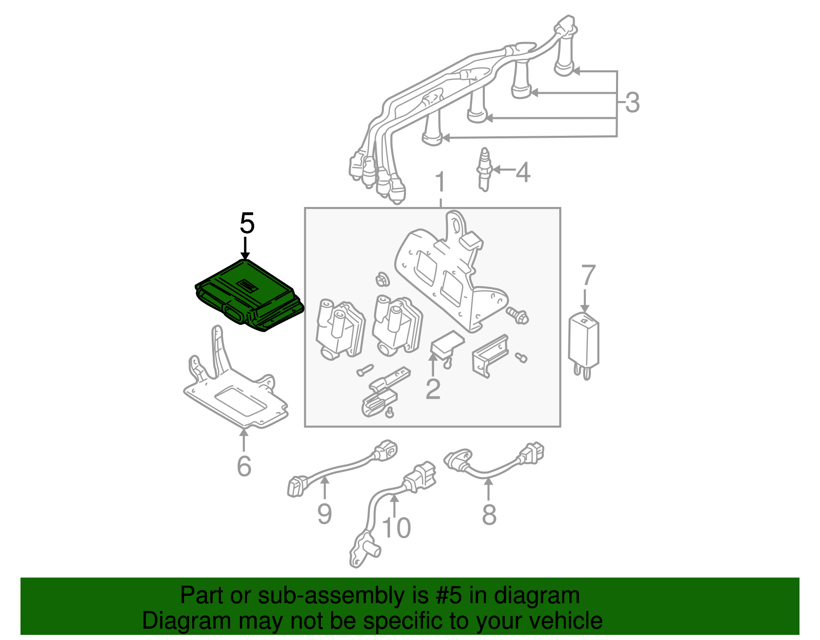 Hyundai - 39109-23031 - Engine Control Module (ECM) - 2001-2002 Hyundai ...