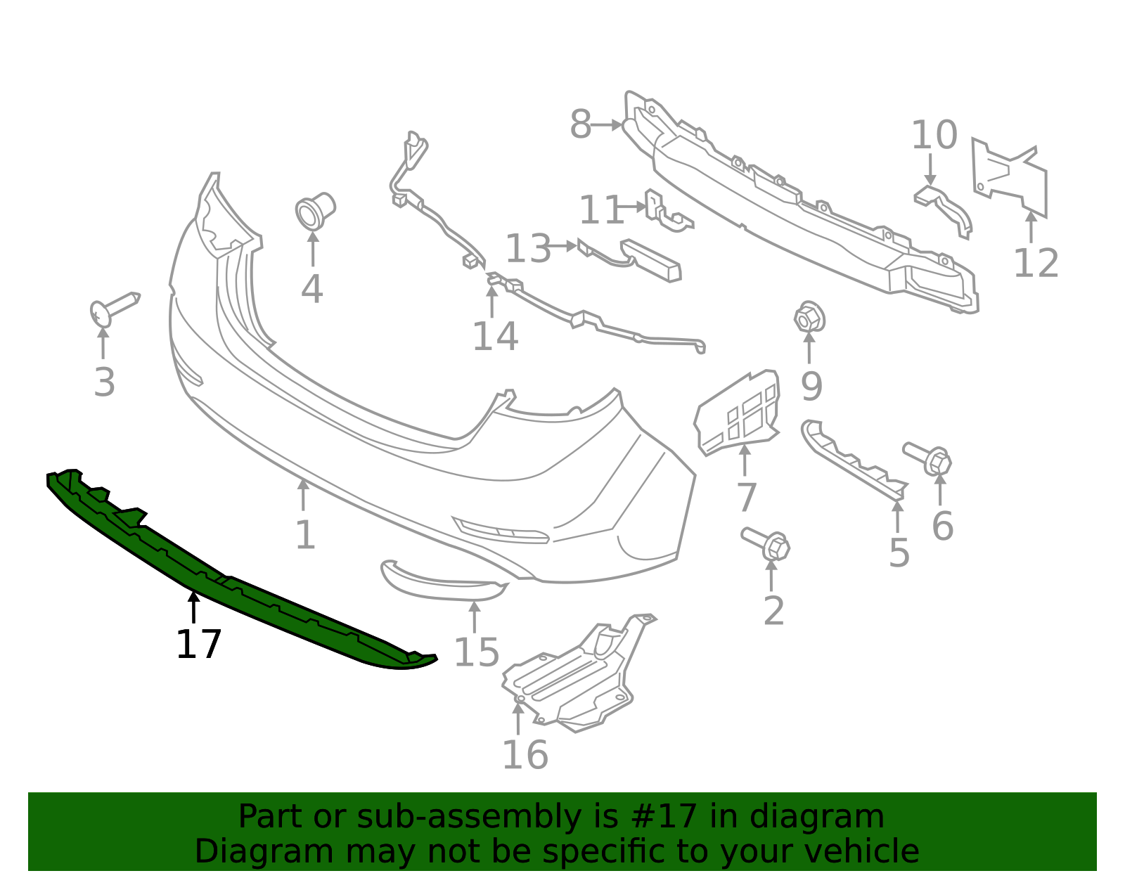 2014-2016 Hyundai Elantra Lower Cover 86612-3X710 | World OEM Parts Hyundai
