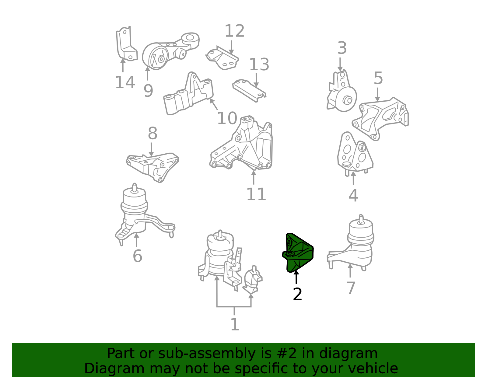 Toyota Engine Mount Bracket - Secure Powertrain Support - Part #12311 ...