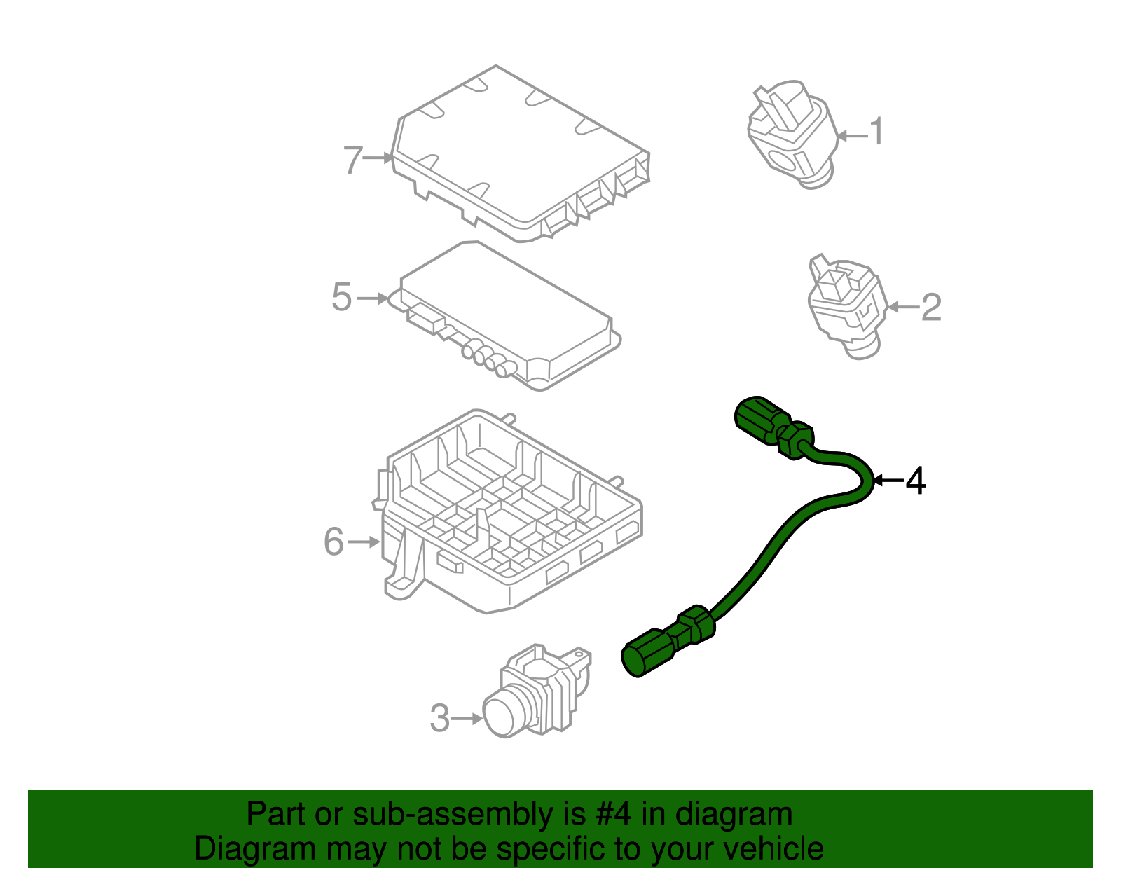 4G0-971-192-A - Park Assist Camera Wiring Harness 2012-2018 Audi | Audi ...