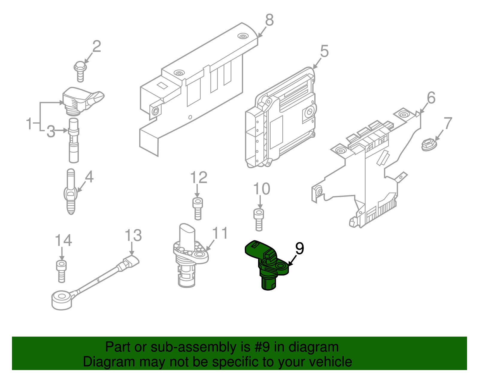 04C-907-601-K - Engine Camshaft Position Sensor 2013-2025 Volkswagen ...