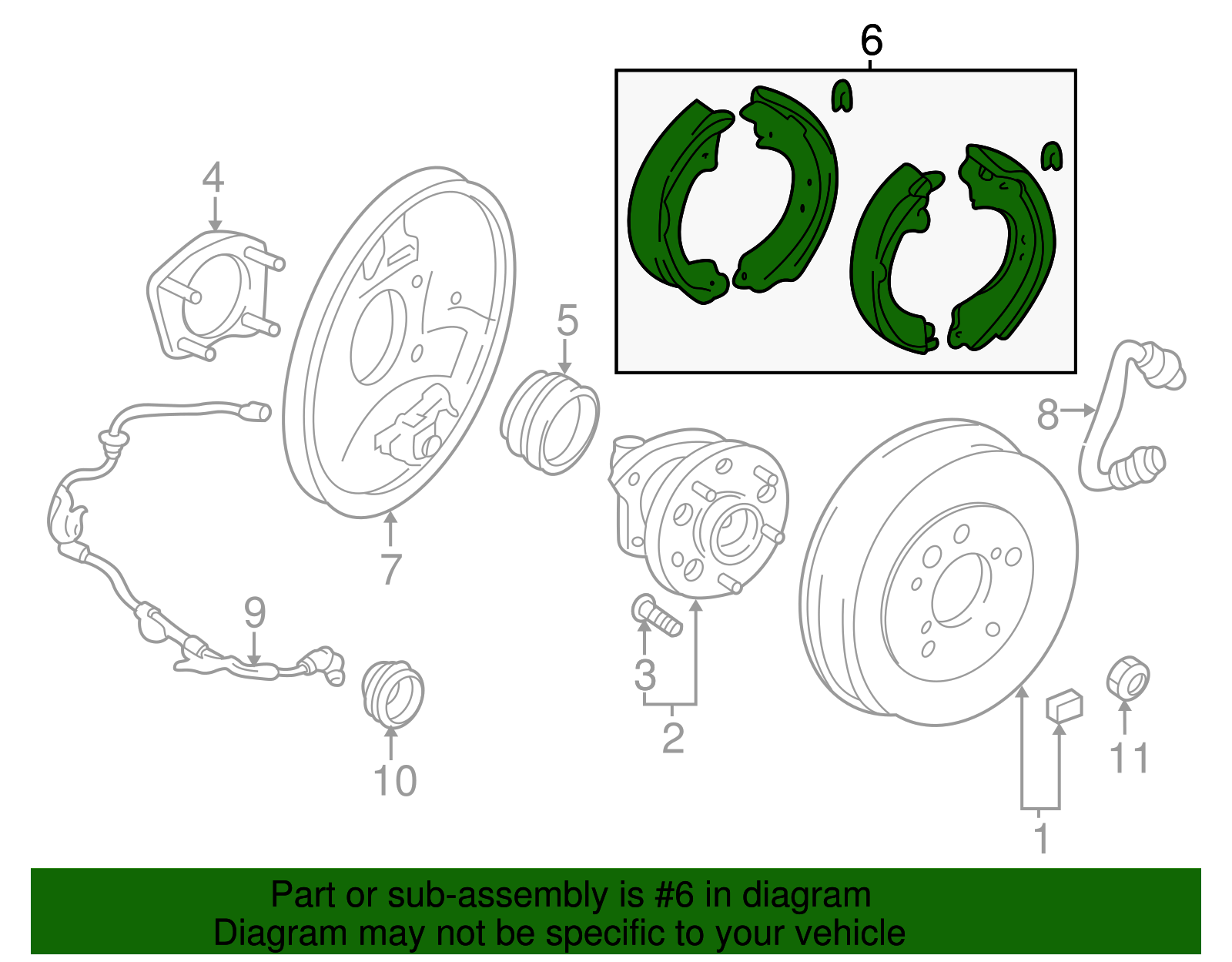 2003-2005 Toyota RAV4 Brake Shoes 04495-42080 | Toyota Parts Center