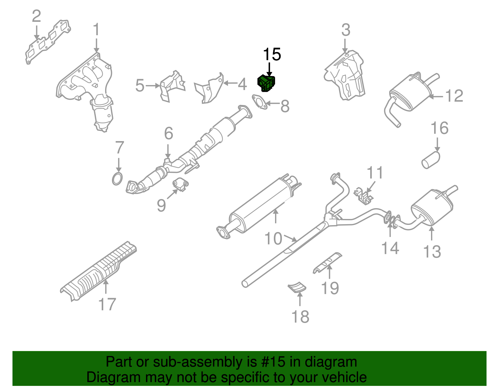 2007-2018 Nissan Altima Rear Muffler Mount Bracket 20651-JA000 ...
