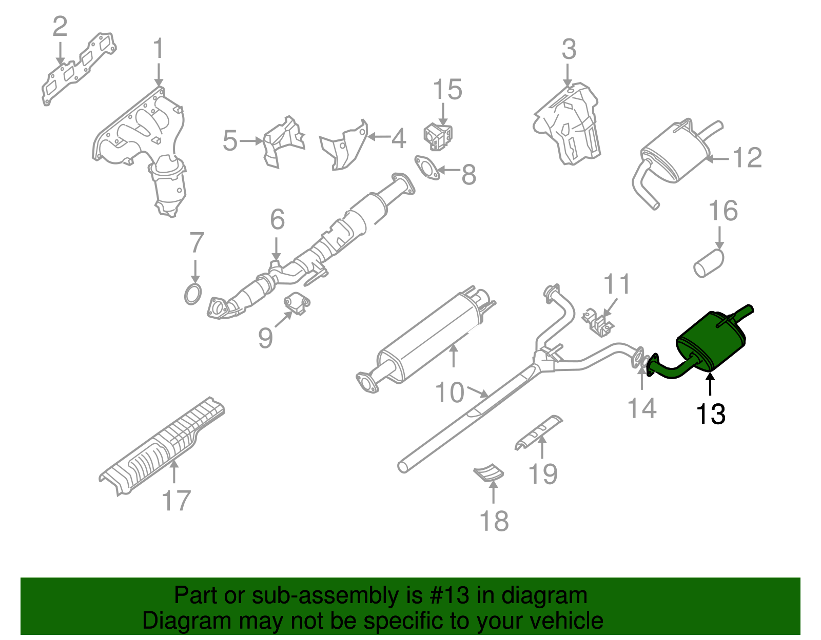 20110-JA02A - Rear Muffler | Anicra Nissan Parts