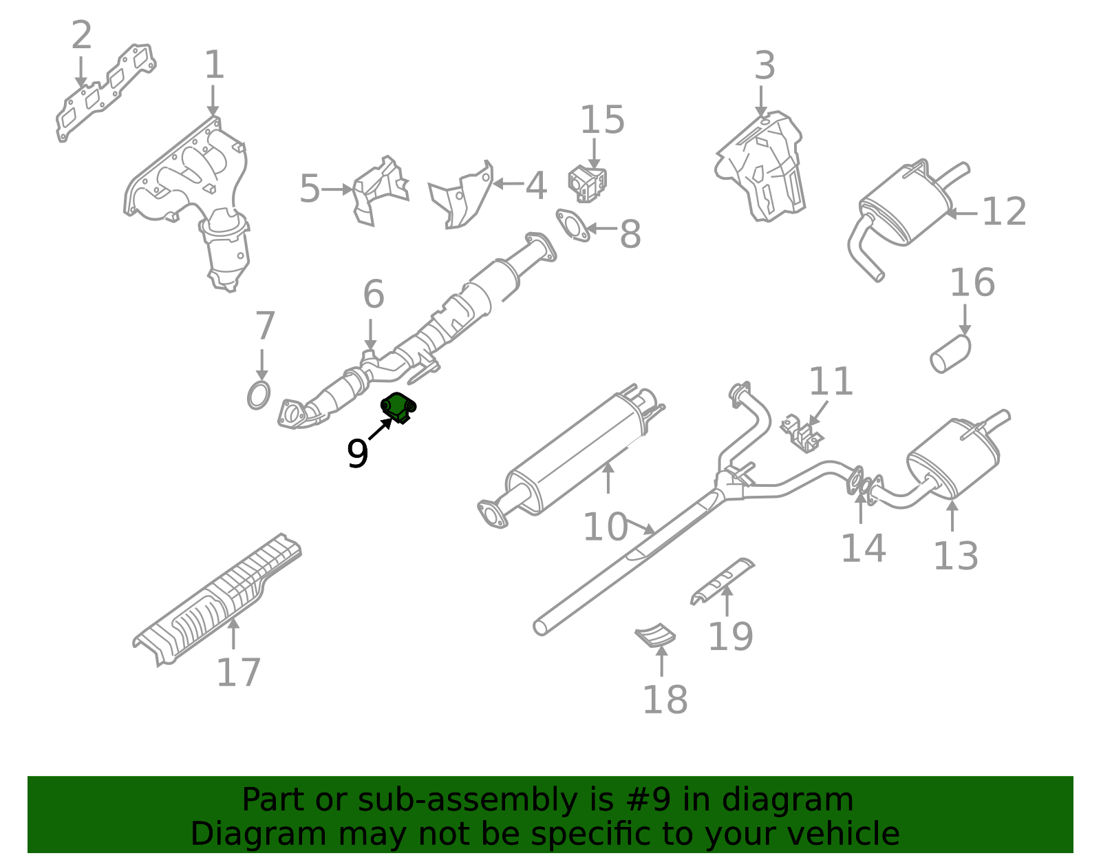 2007-2018 Nissan Altima Front Pipe Mount 20611-JA000 | TascaParts.com