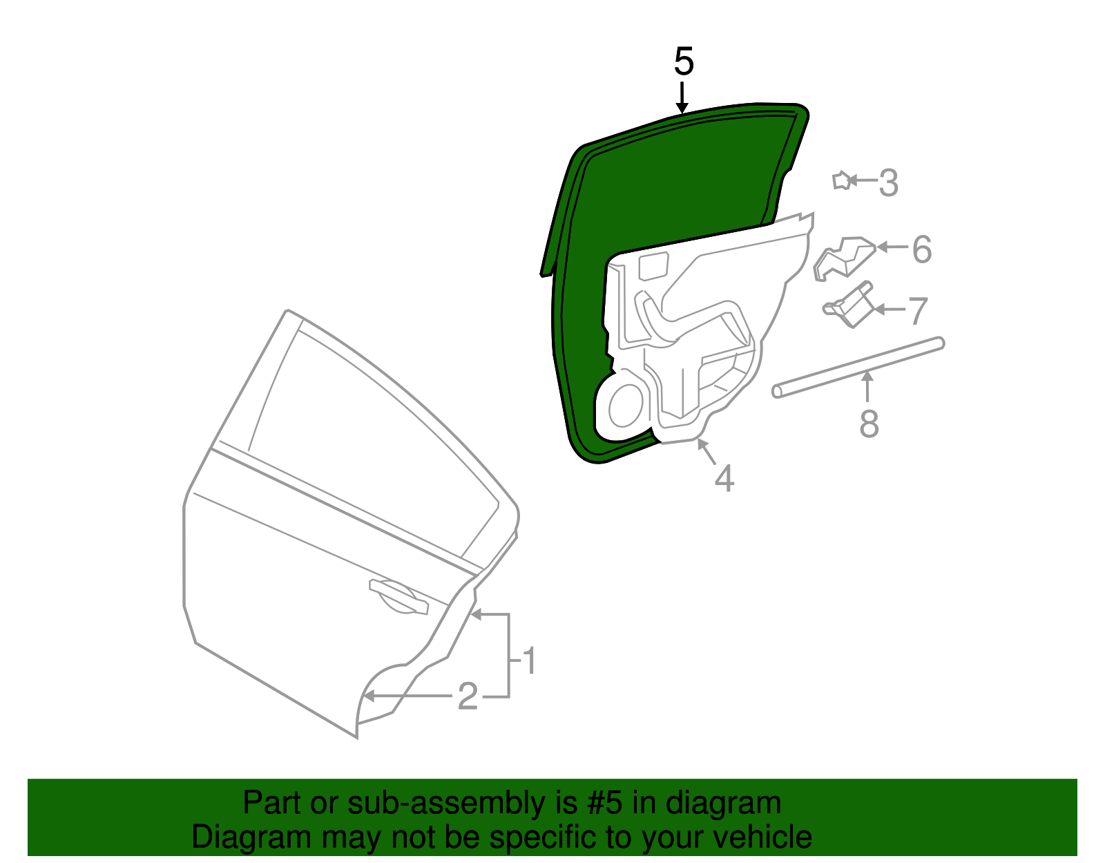 82831-ZX60A - 2007-2012 Nissan Altima - Door Weather-Strip | Anicra Nissan Parts