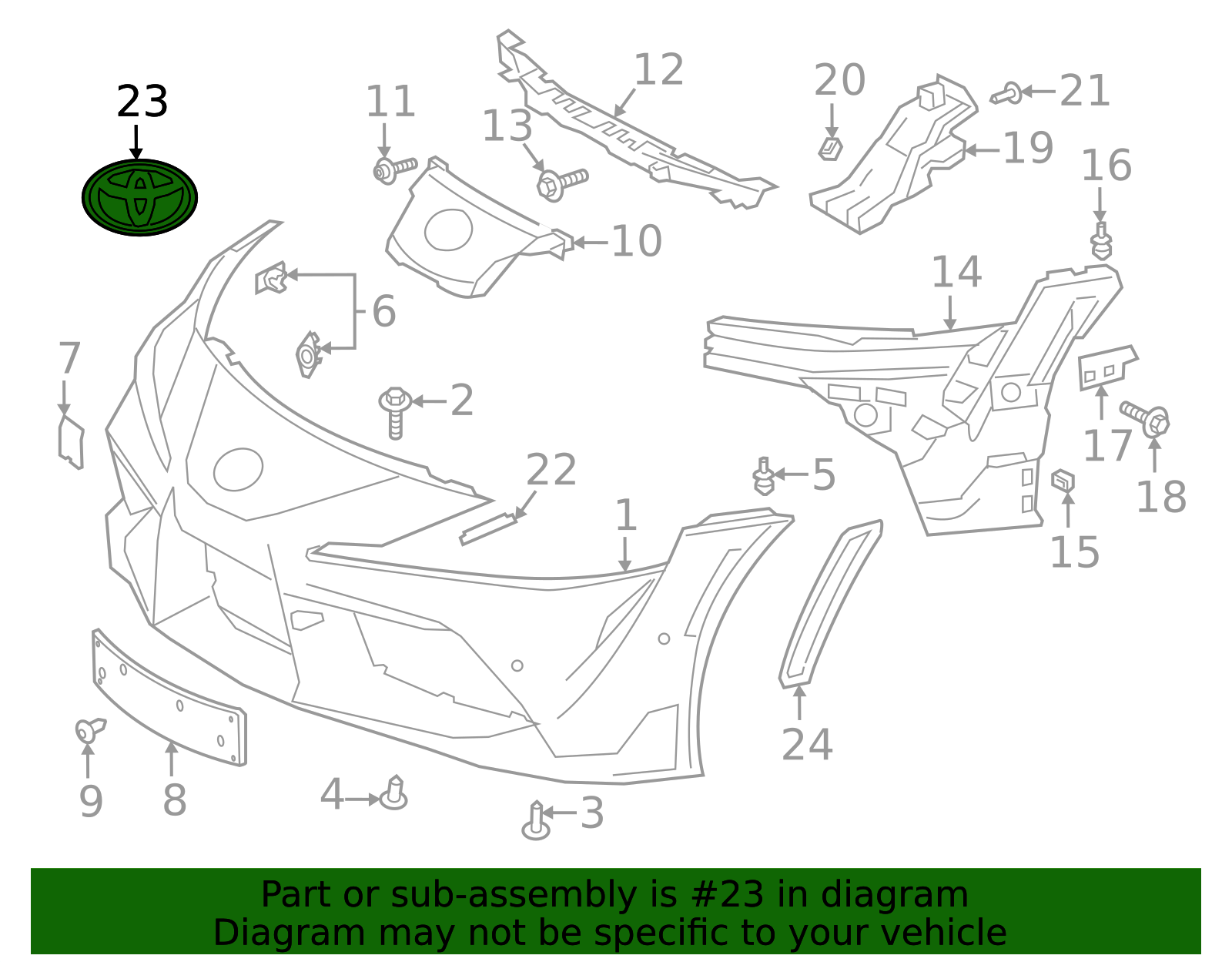 2020-2025 Toyota GR Supra Emblem 53141-WAA04 | Toyota Parts Center