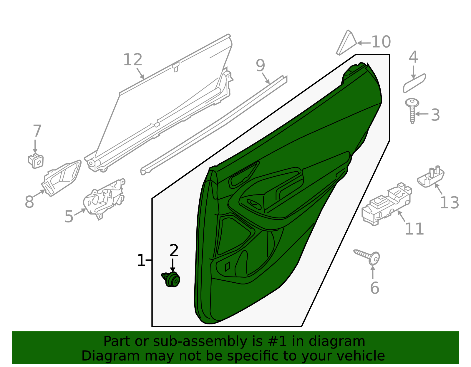 2013-2016 Hyundai Santa Fe Sport Door Trim Panel 83307-4Z010-VFG ...