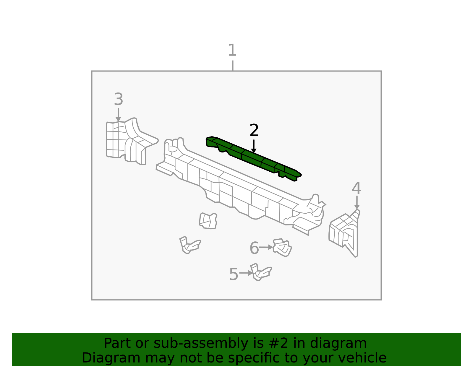 66118-SCV-A01ZZ - 2009-2011 Honda Element - Beam Rear Bumper (Upper ...