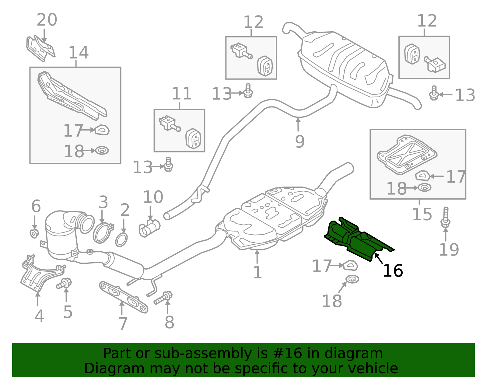 2018-2024 Volkswagen Tiguan Heat Shield 5QA-825-613-F | OEM Parts Online