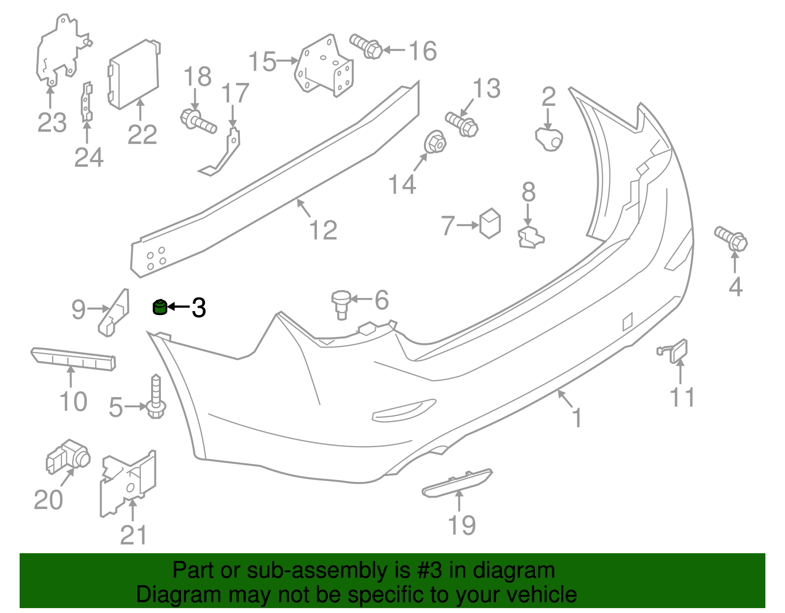 2011-2020 Infiniti Bumper Cover Grommet 85099-1MA0A | Infiniti of ...