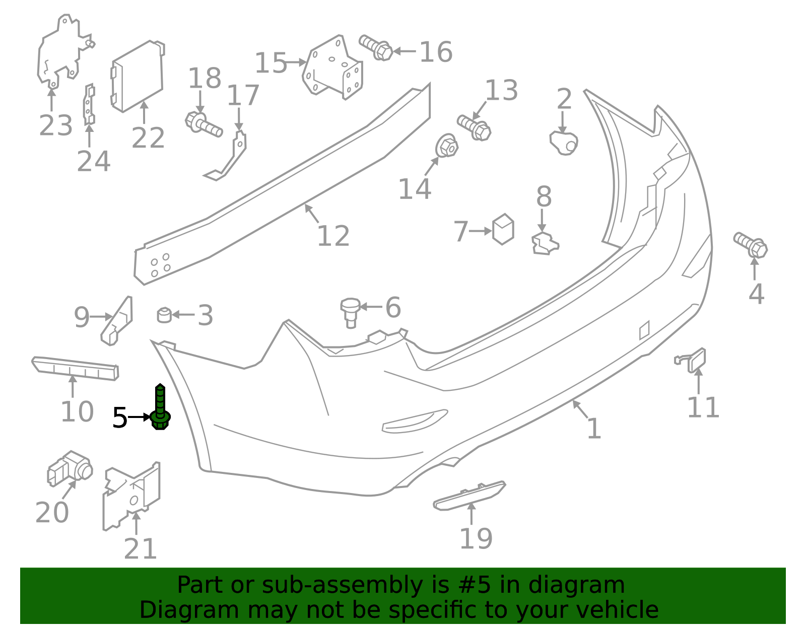 085666205A (85666205a) - Bumper Cover Screw | Infiniti Parts Net