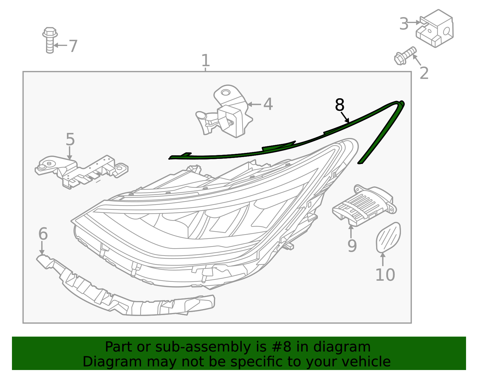2021-2023 Hyundai Sonata Molding Strip 92182-L1100 | QuirkParts