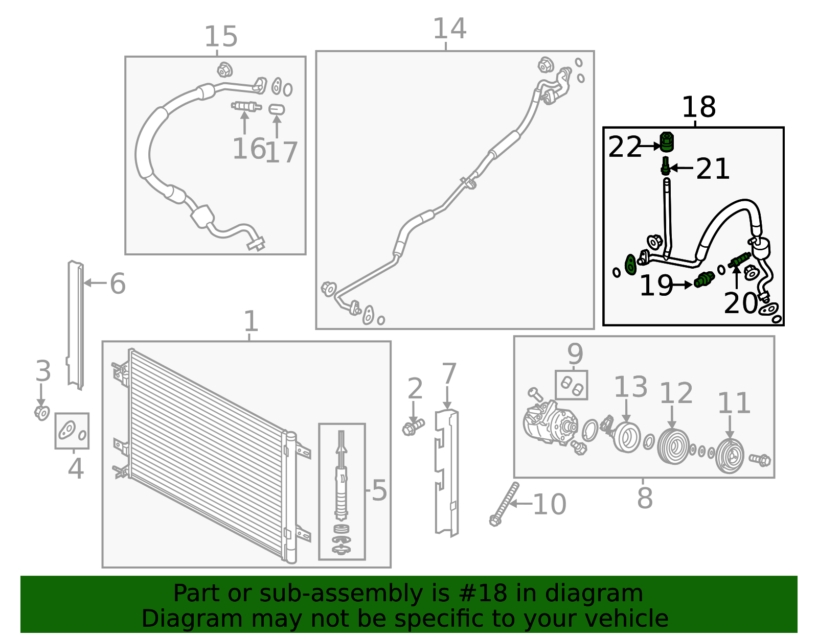 Genuine OEM Ford Part - A/C Refrigerant Discharge Hose BC3Z-19972-C ...