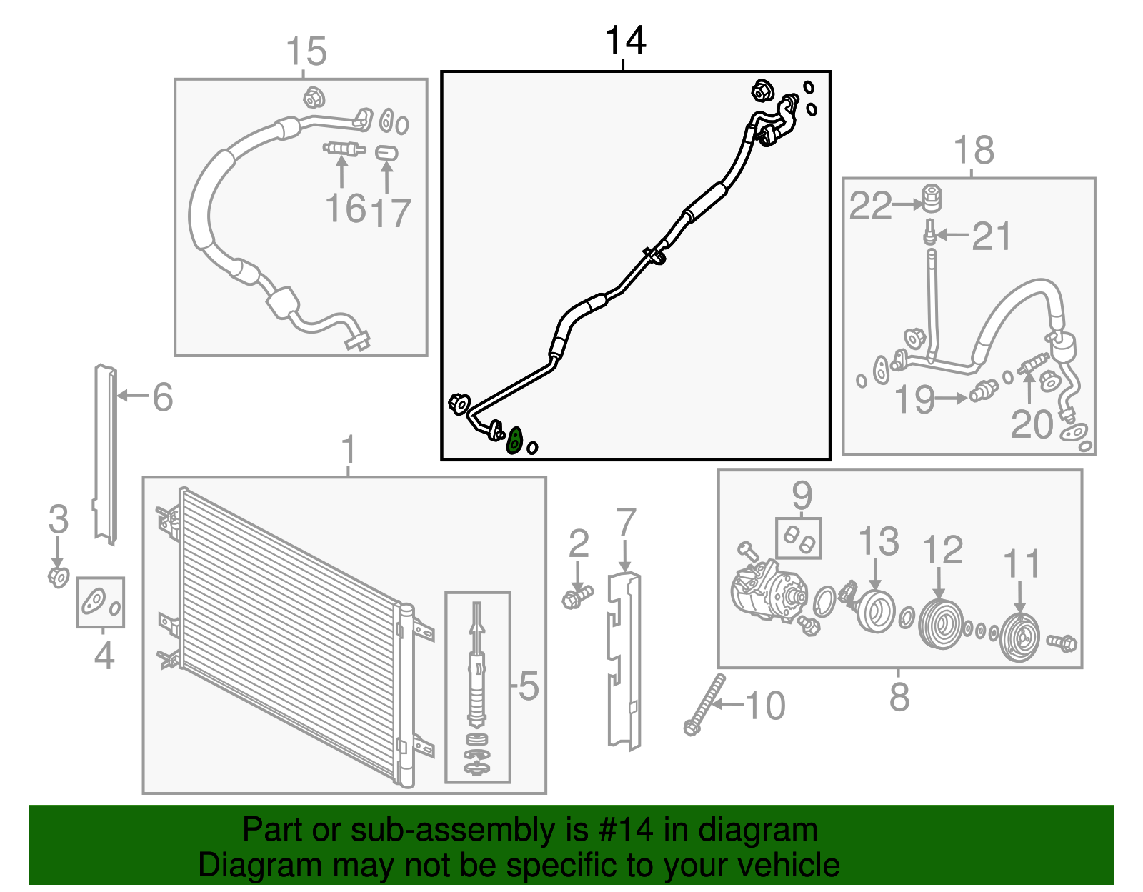 2011-2016 Ford A/C Refrigerant Liquid Hose BC3Z-19835-J | Ford OEM ...