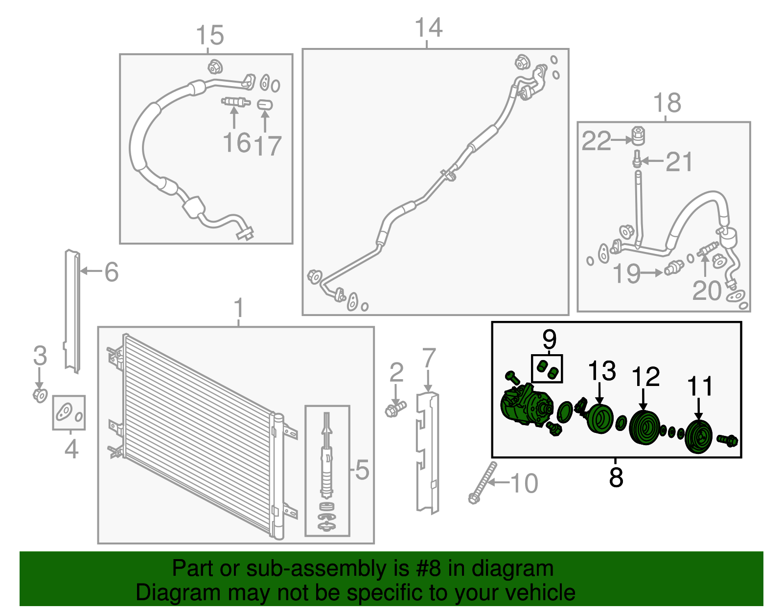 2011-2016 Ford | A/C Compressor | BC3Z-19703-C | Walls' Ford Parts