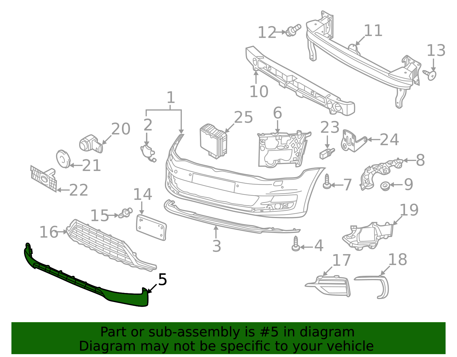 5G0-805-903-J-041 - Spoiler 2018-2019 Volkswagen Golf R | Volkswagen ...