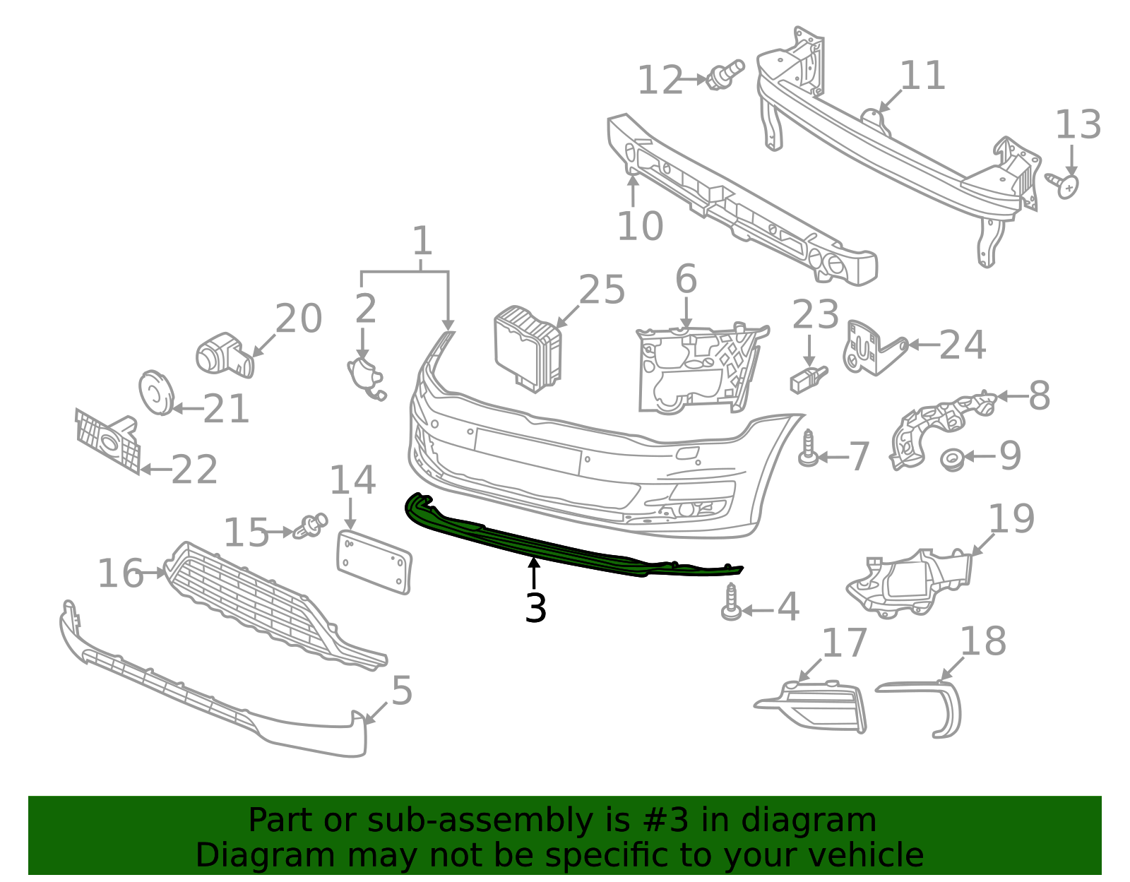 5G0-805-915-P-9B9 - Lower Retainer 2018-2019 Volkswagen Golf R ...