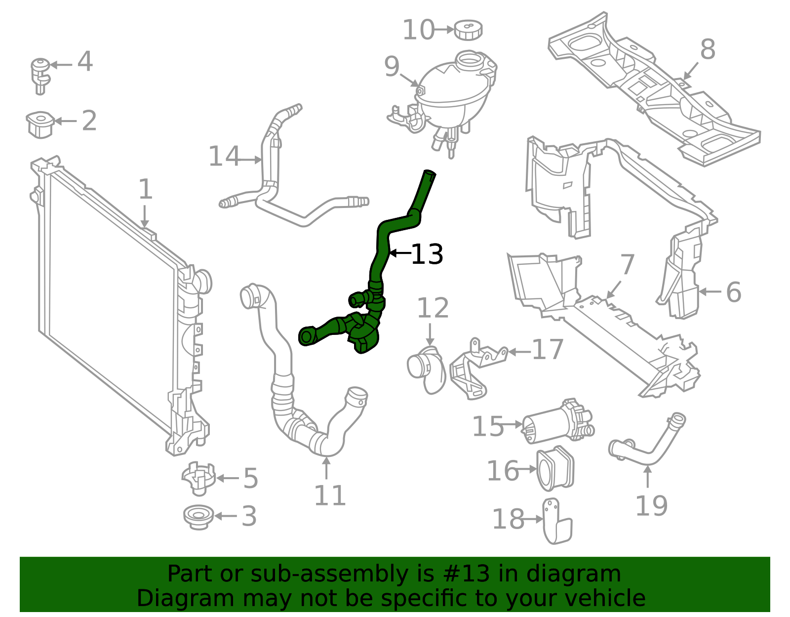 212-501-25-84 - Mercedes-Benz Reservoir Hose 2014-2018 Mercedes-Benz ...