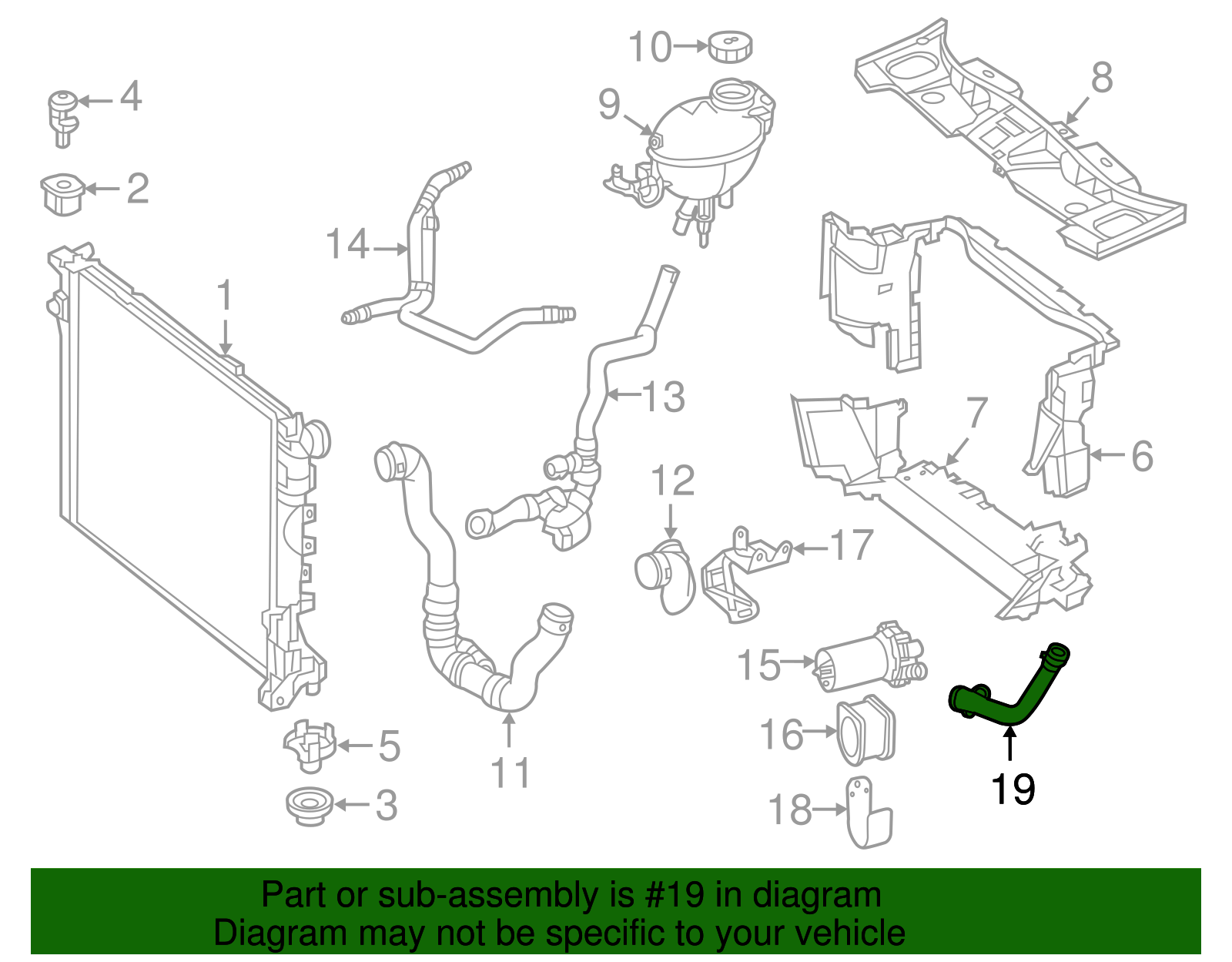 218-501-27-82 - Engine Coolant Hose 2014-2018 Mercedes-Benz | Mercedes ...