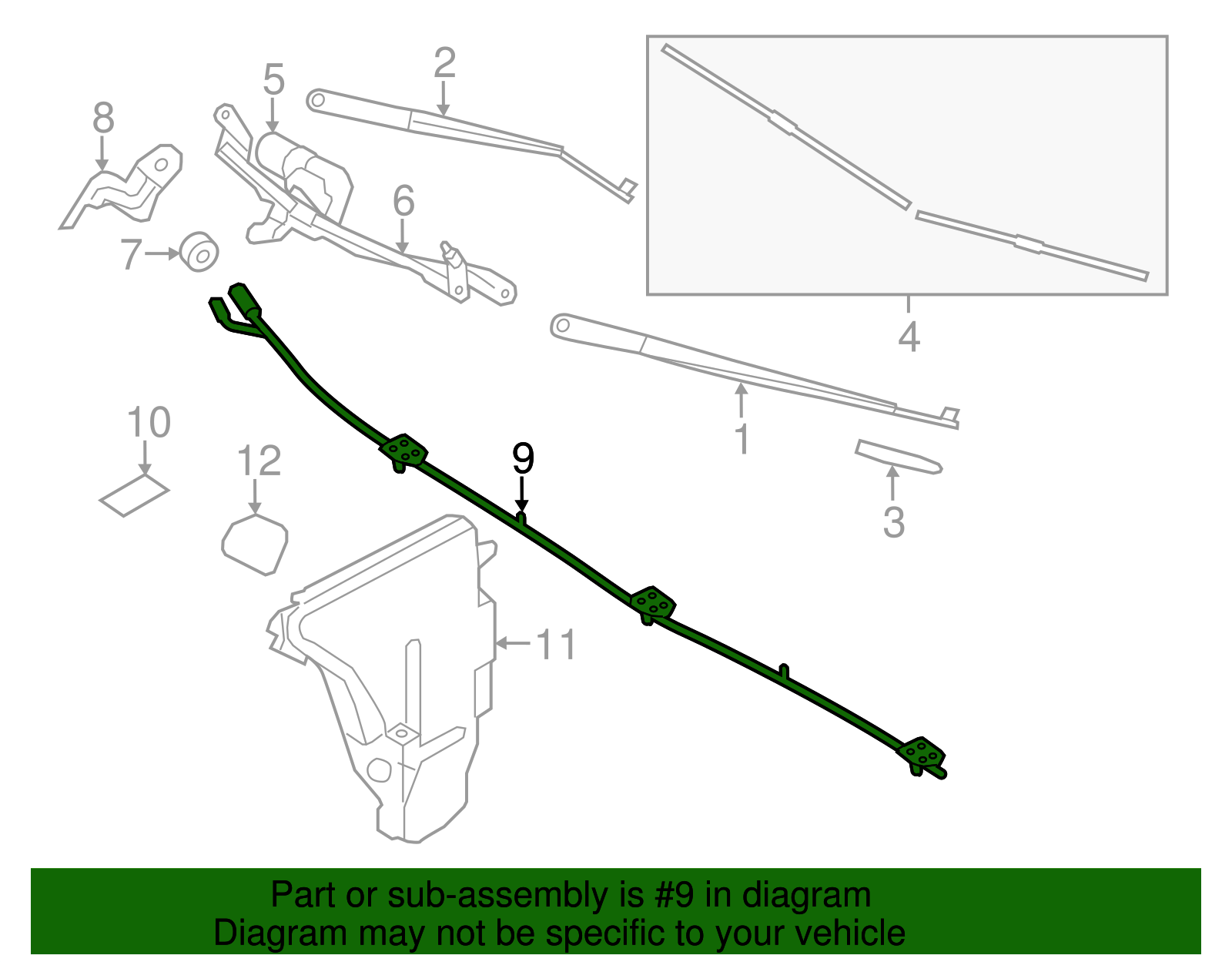 61667202027 - 2009-2015 BMW Windshield Hood Nozzle (61-66-7-202-027 ...