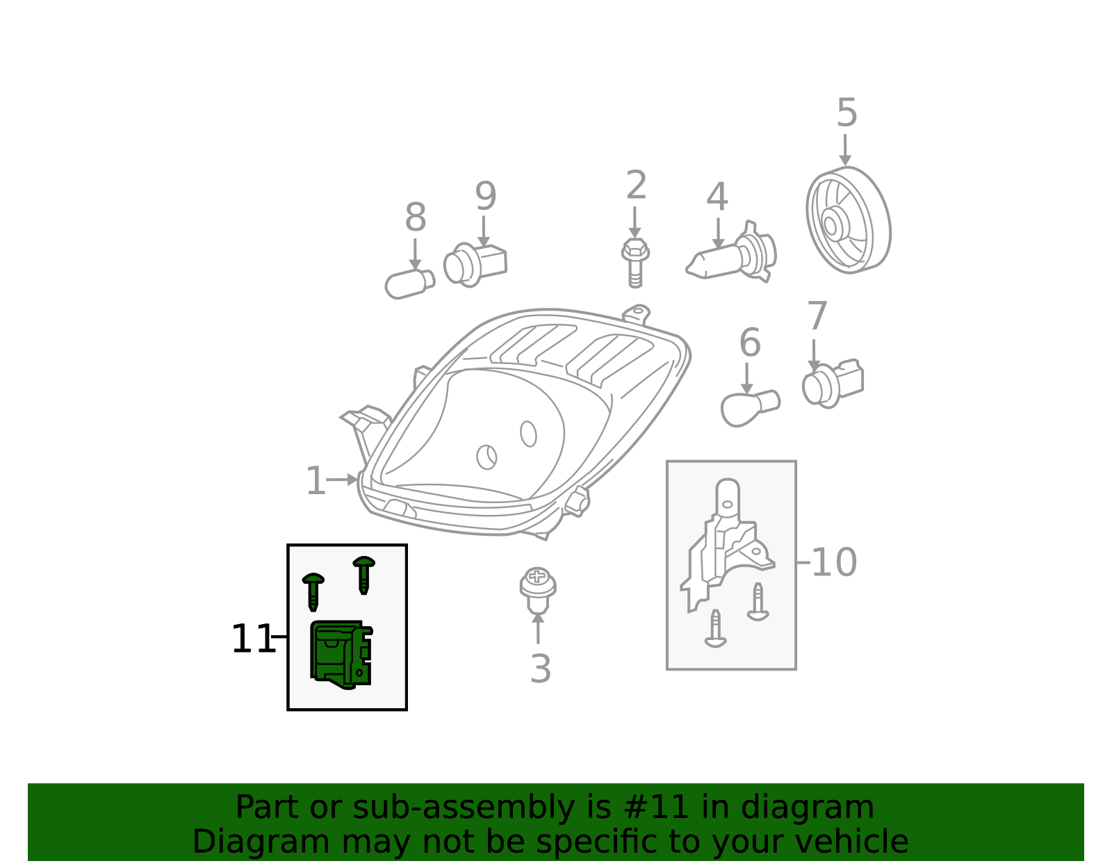 2007-2008 Toyota Yaris Repair Bracket 81195-52050 | MotorMotor