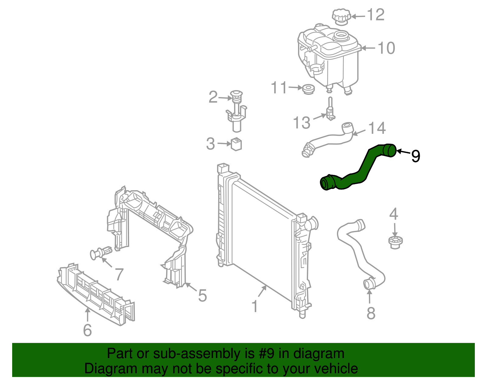 209-501-16-82 - Lower Hose 2006-2009 Mercedes-Benz CLK 350 | Mercedes ...