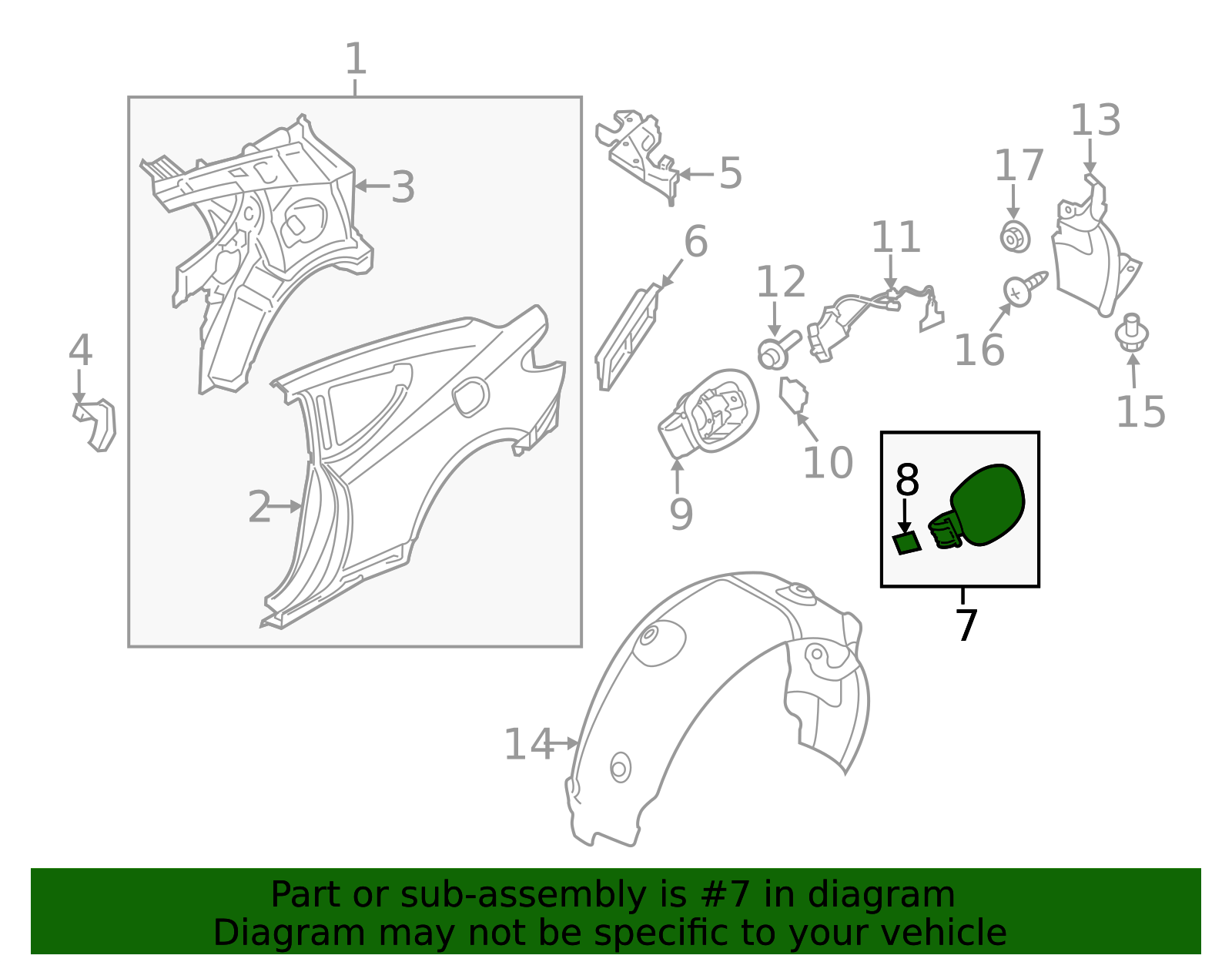 2010-2016 Hyundai Genesis Coupe Fuel Door 69510-2M000 | MotorMotor