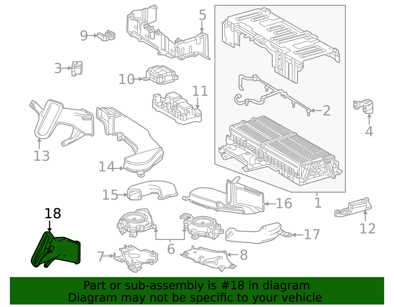 2023-2025 Toyota Sequoia Drive Motor Battery Compartment Cooling Fan ...