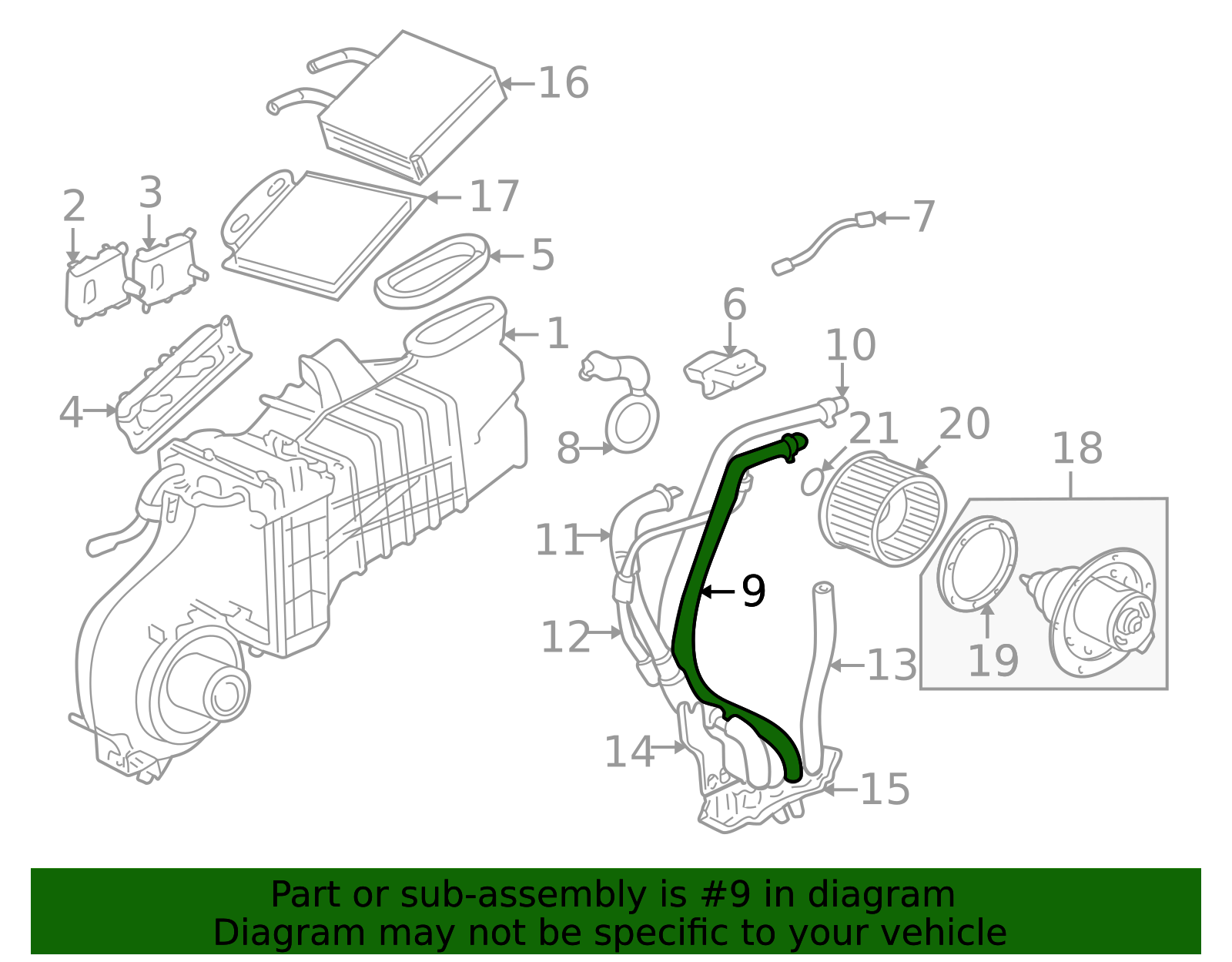 2003-2005 Lincoln Aviator HVAC Heater Hose 3C5Z-18472-AC | Awesome ...